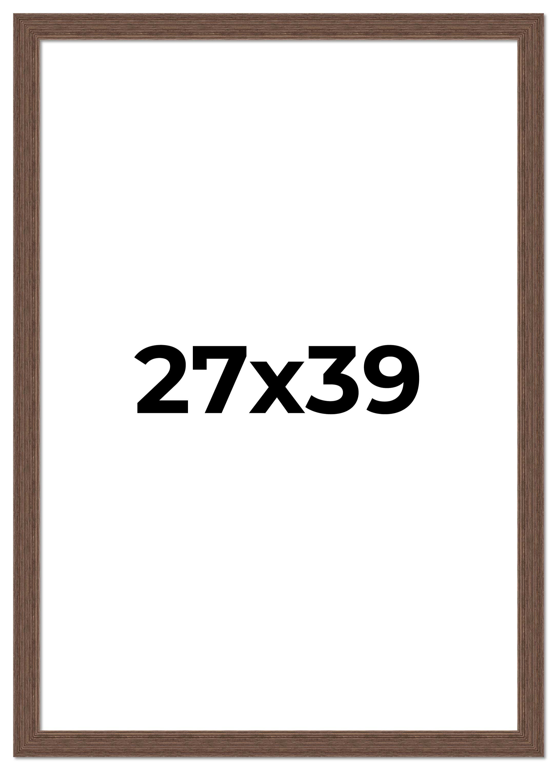 27x39 Frame Brown Farmhouse Solid Wood Picture Frame Width 1.5 Inches ...