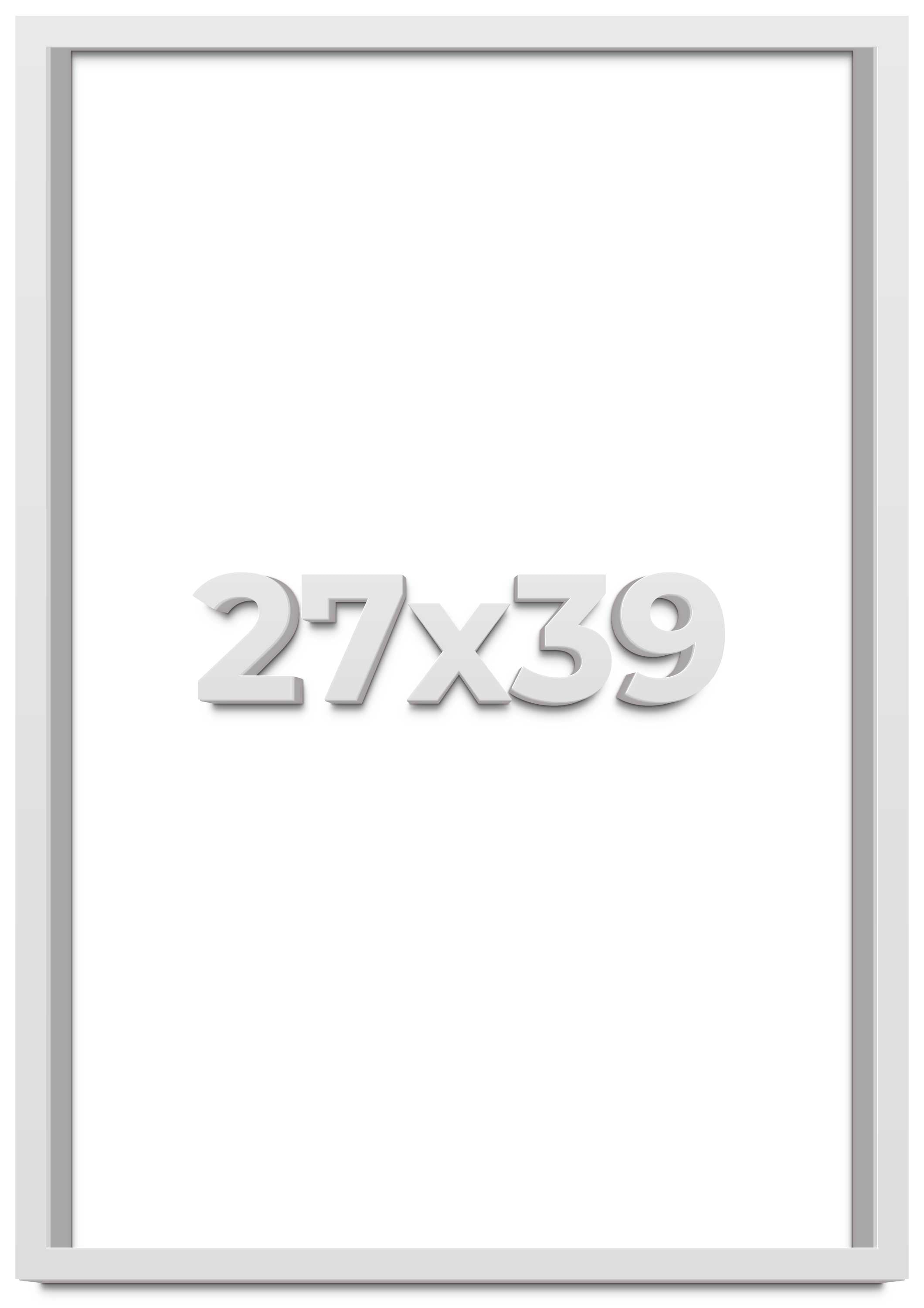 27x39 Shadow Box High Gloss White Display Frame | 1.625 Inches Deep | 1 ...