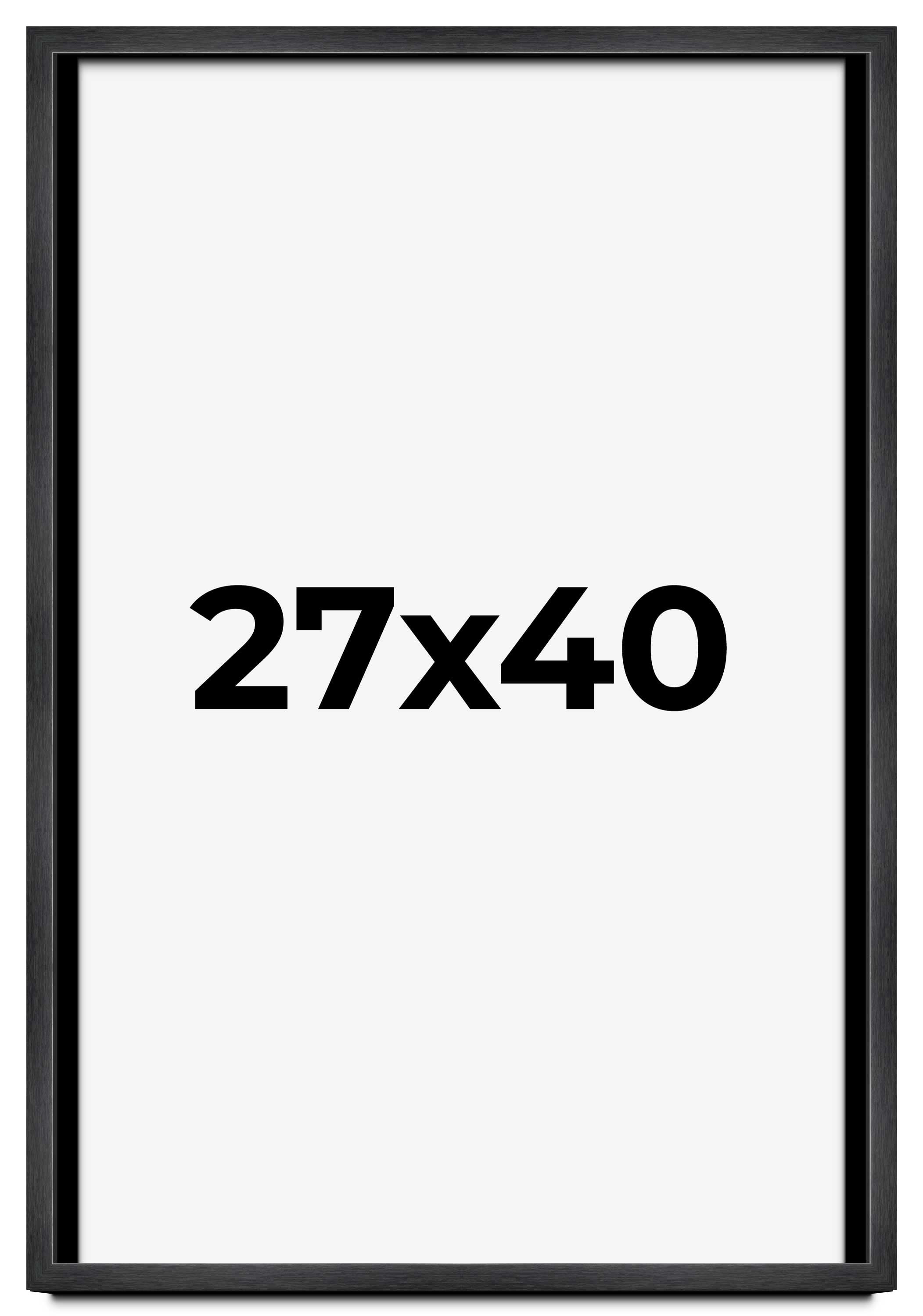 27x40 Flat Charcoal Grey Wood Frame - "The Edge" Thin - Great for ...