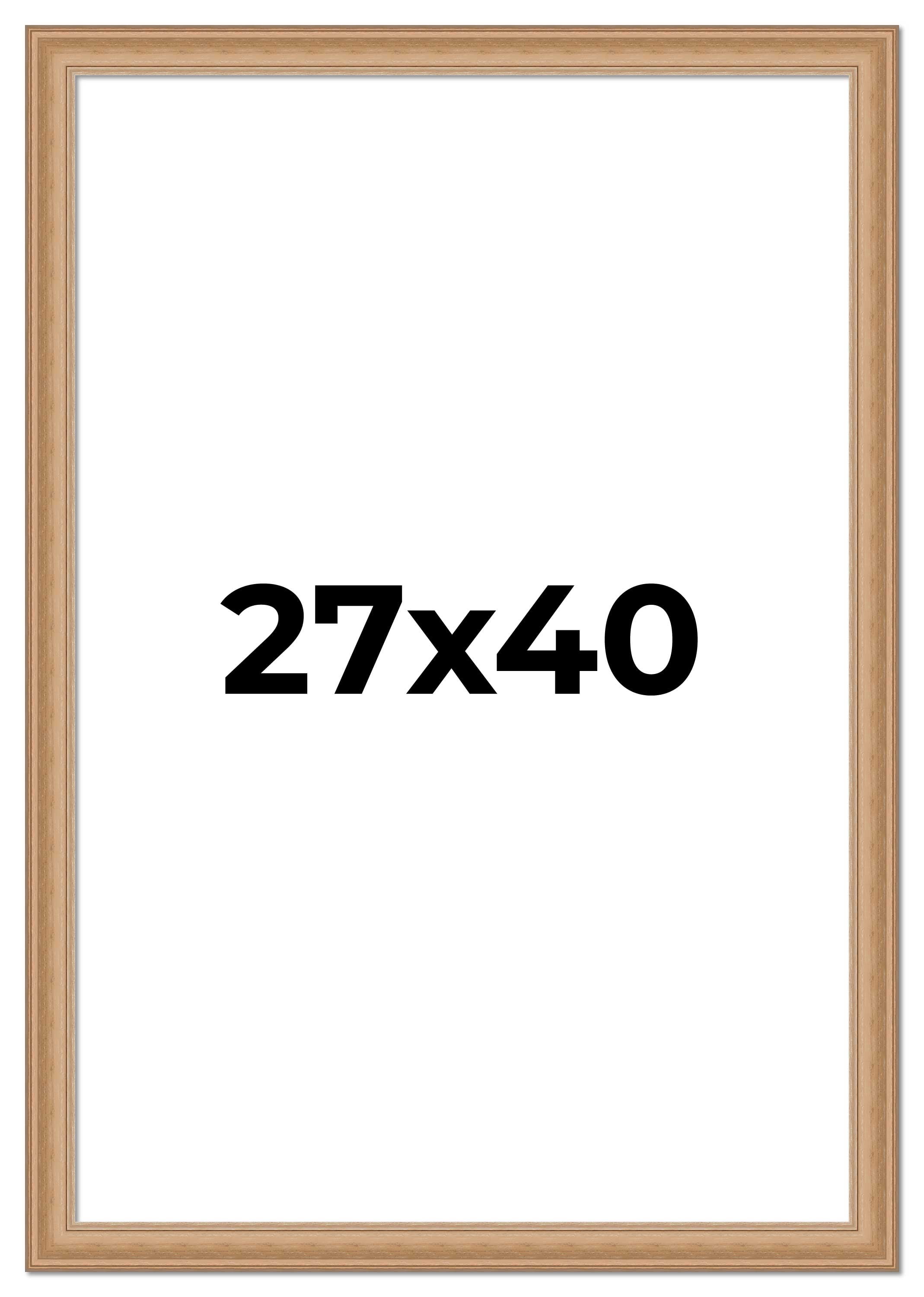 27x40 Frame Charleston Honey Brown Solid Wood Picture Frame Width 1.75 ...