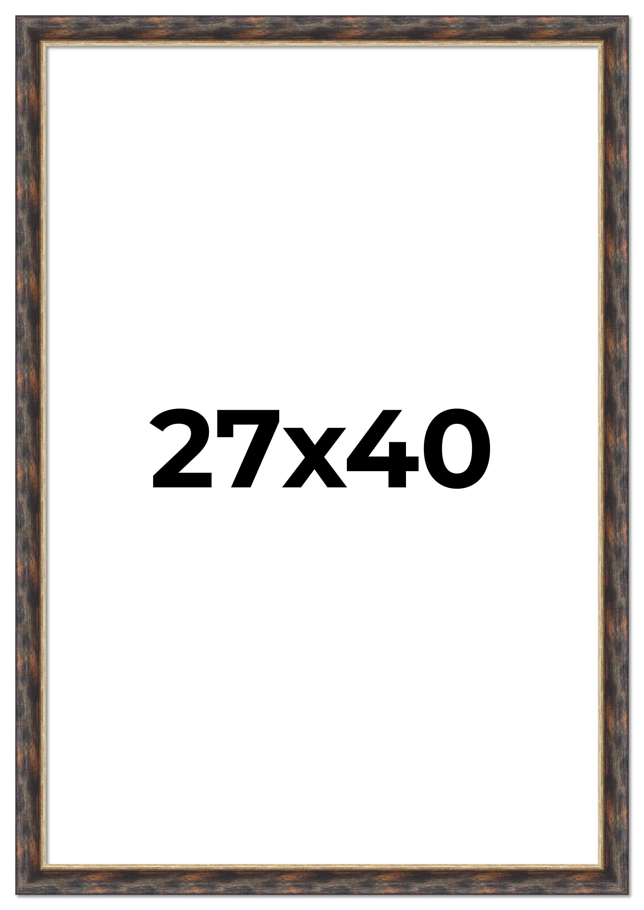 27x40 Frame Gold Real Wood Movie Poster Frame Width 1.5 inches ...