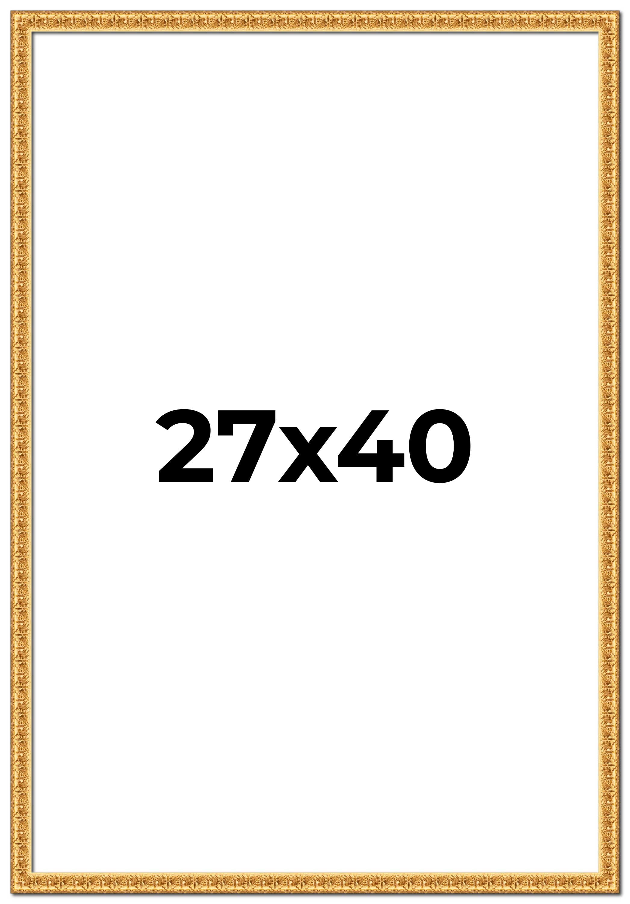 27x40 Frame Gold Real Wood Movie Poster Frame Width 1 inches | Interior ...