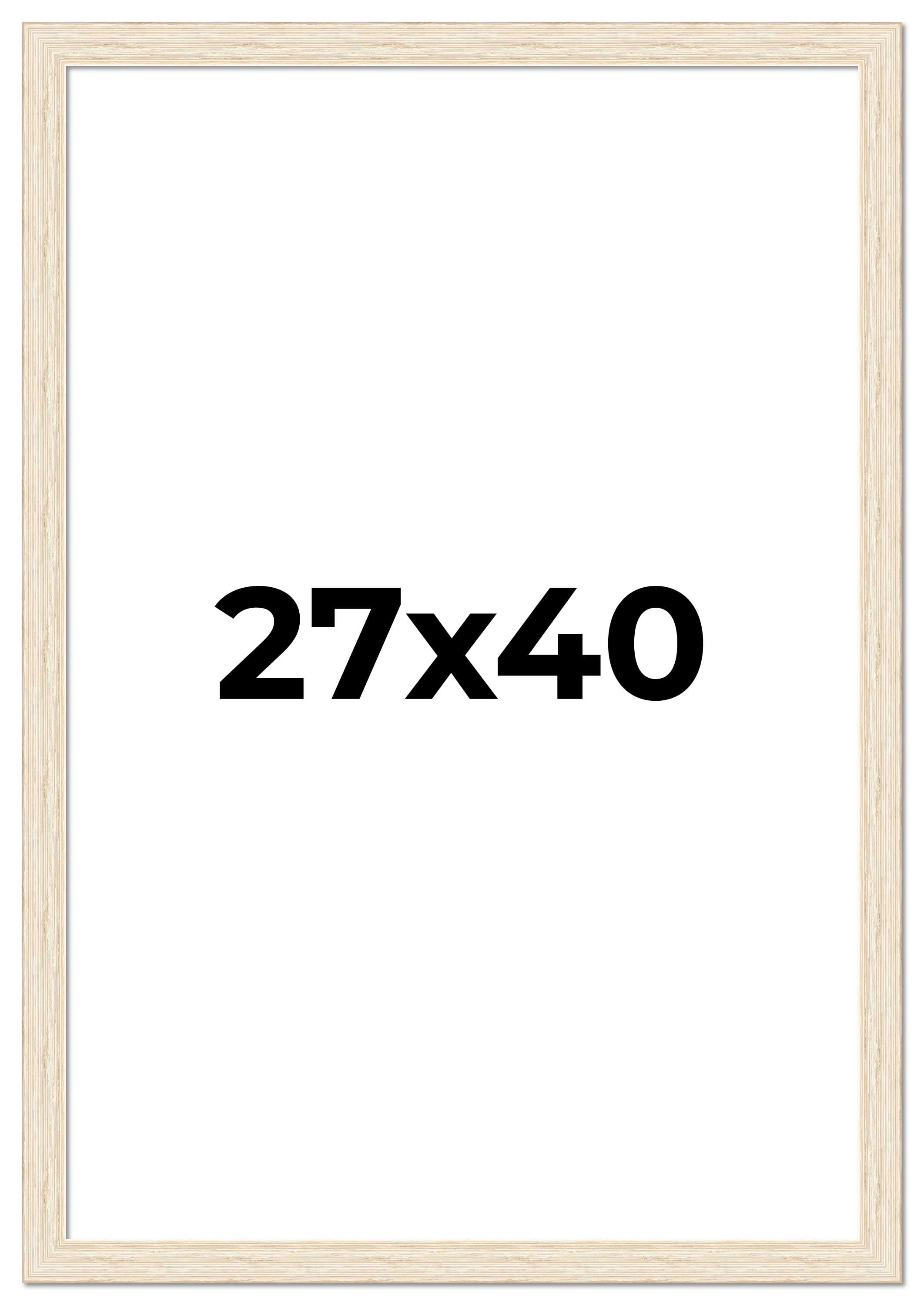 27x40 Frame White Barnwood Movie Poster Frame - Modern Photo Frame ...
