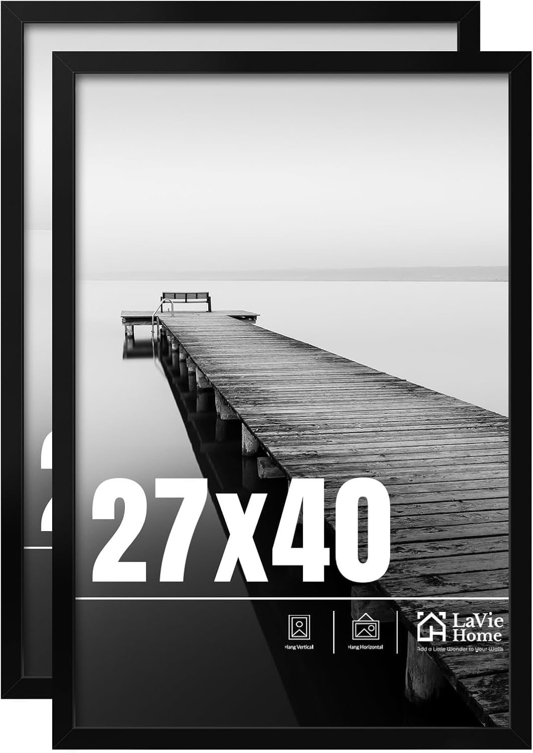 27x40 Picture Frame 2 pack, Display Pictures 27 x 40 Poster Frame ...