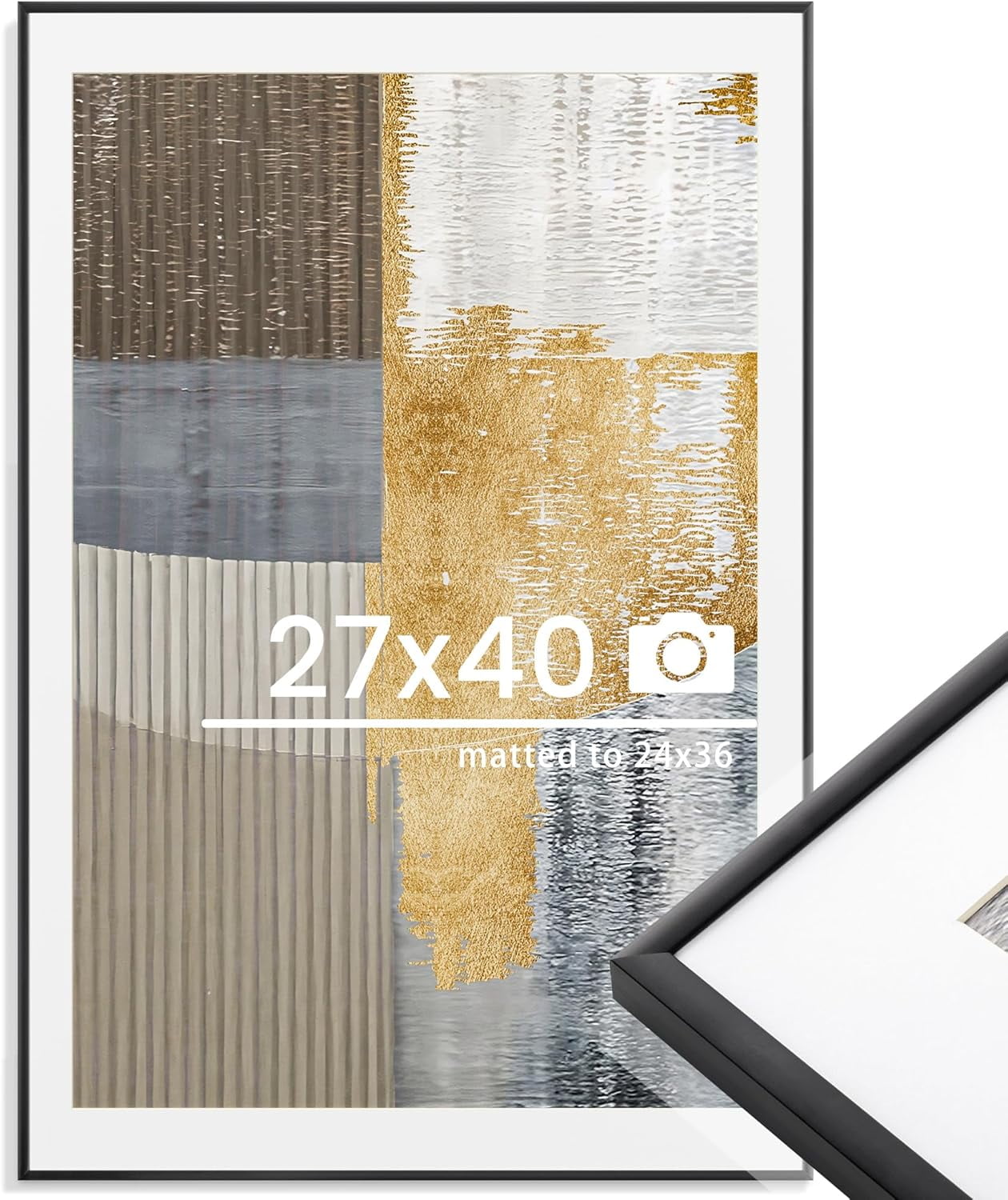 27x40 inch Metal Poster Frame - 27 x 40 Thin Aluminum Picture Frames ...