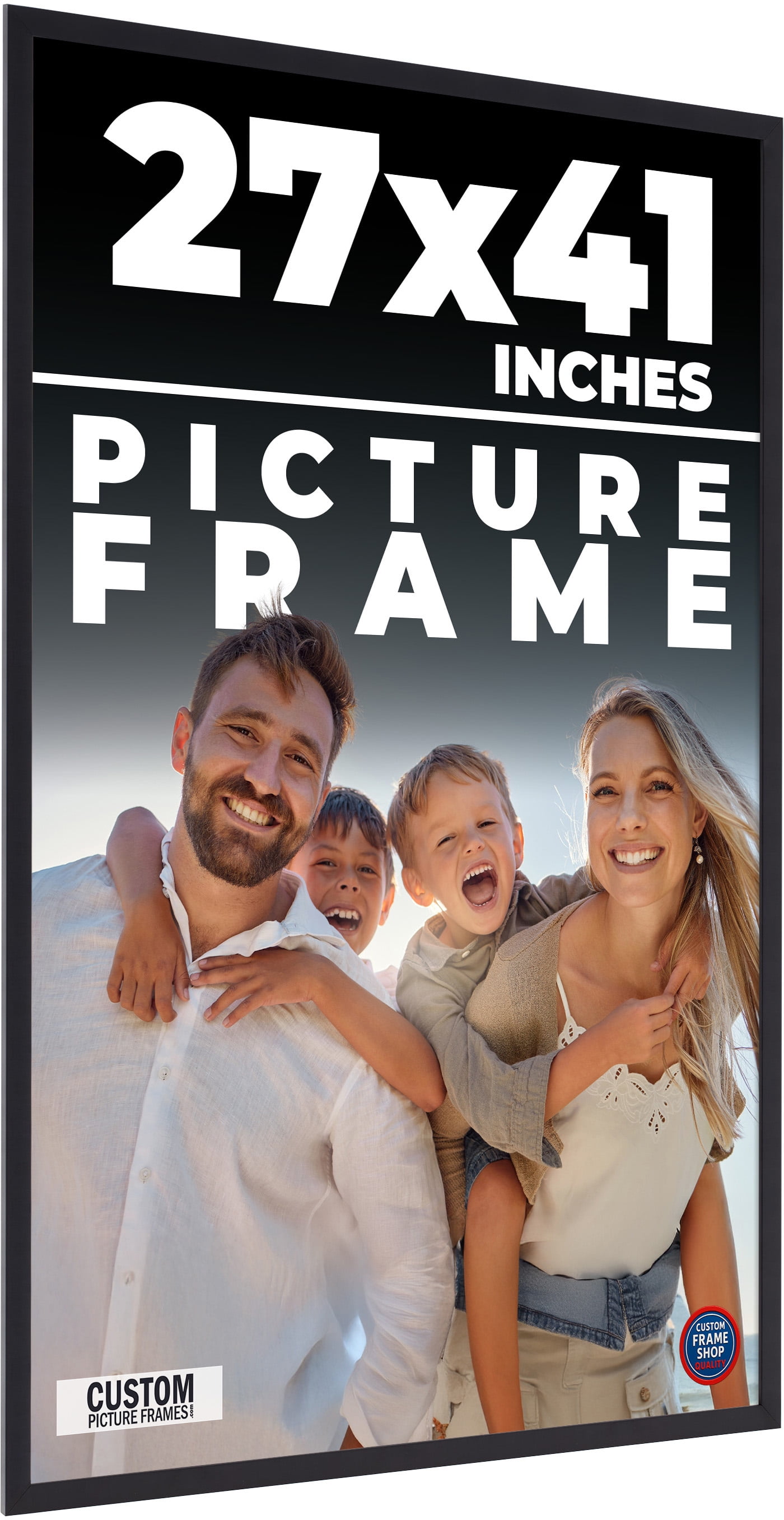 27x41 Frame Black Real Wood Picture Frame Width 0.75 inches | Interior ...