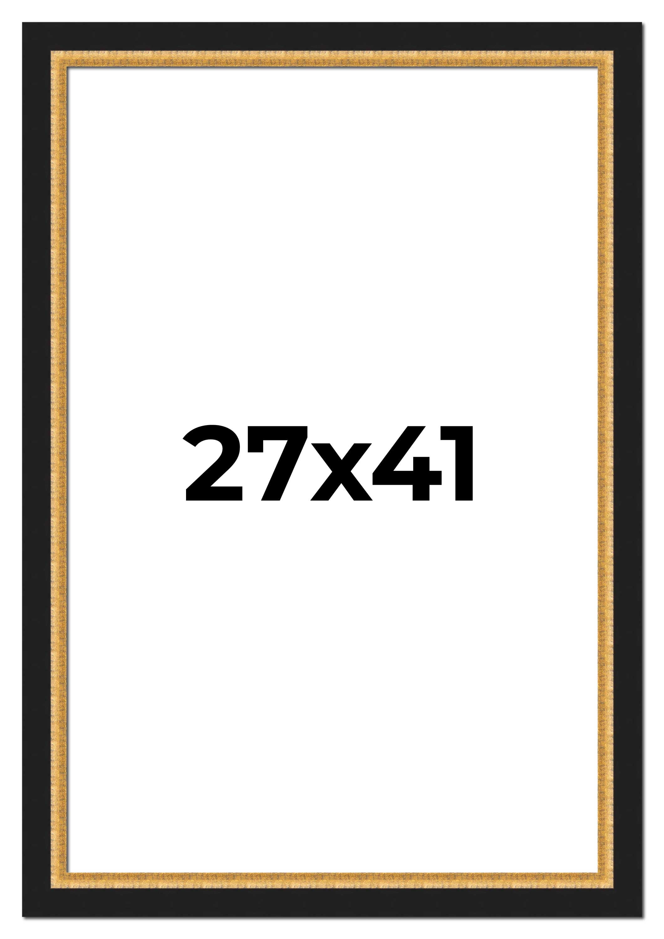 27x41 Frame Gold Real Wood Picture Frame Width 2.25 Inches | Interior ...