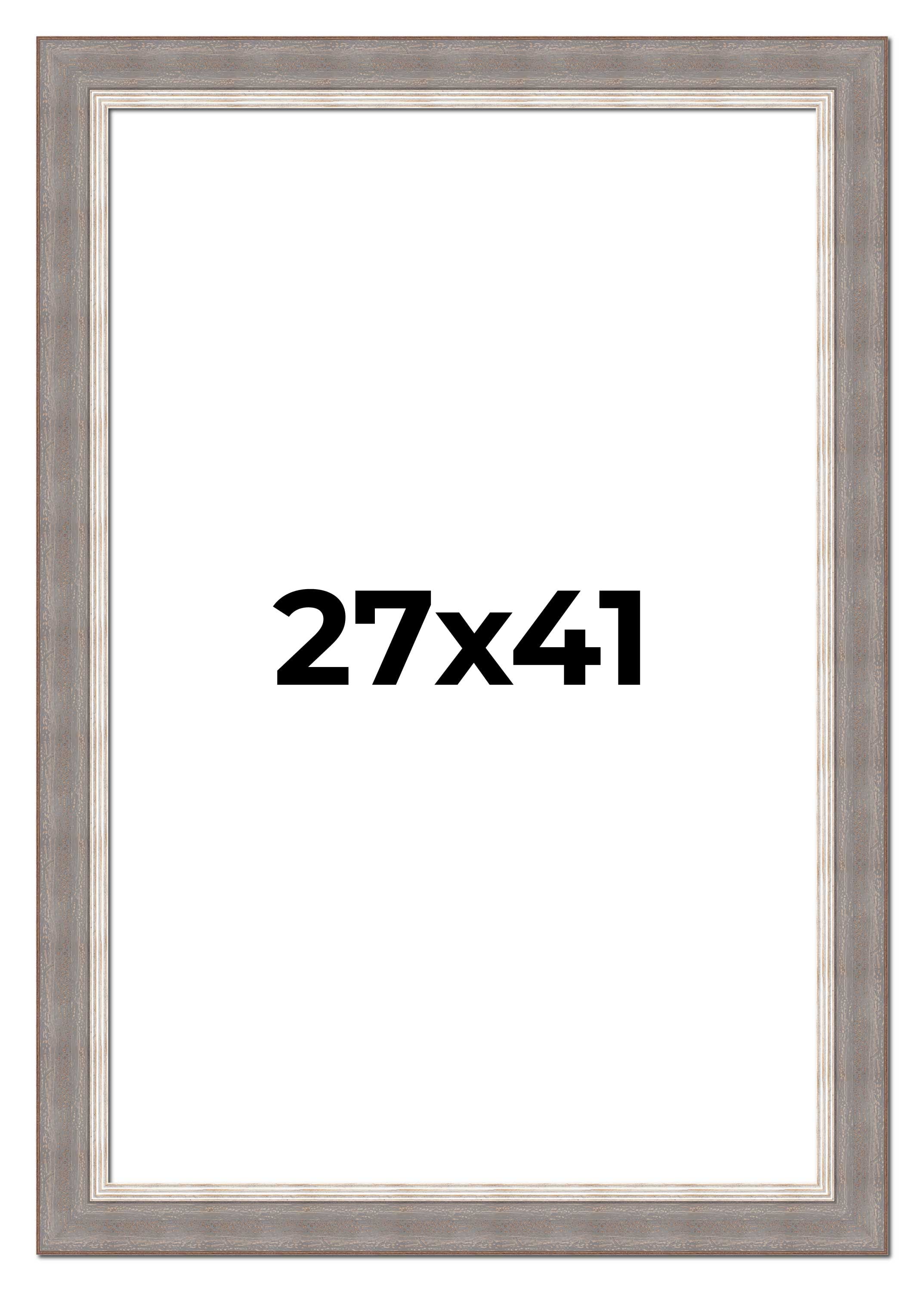 27x41 Frame Grey Real Wood Picture Frame Width 2.75 Inches | Interior ...