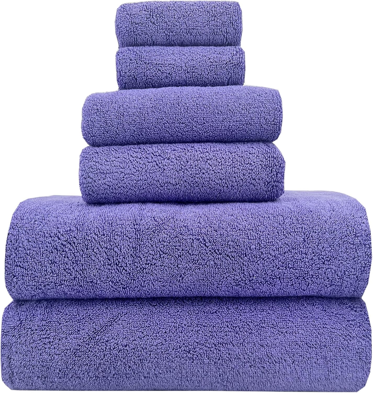 27x54 Inches Bath Towel Sets of 6 Luxury 100 Percent Cotton 650GSM ...