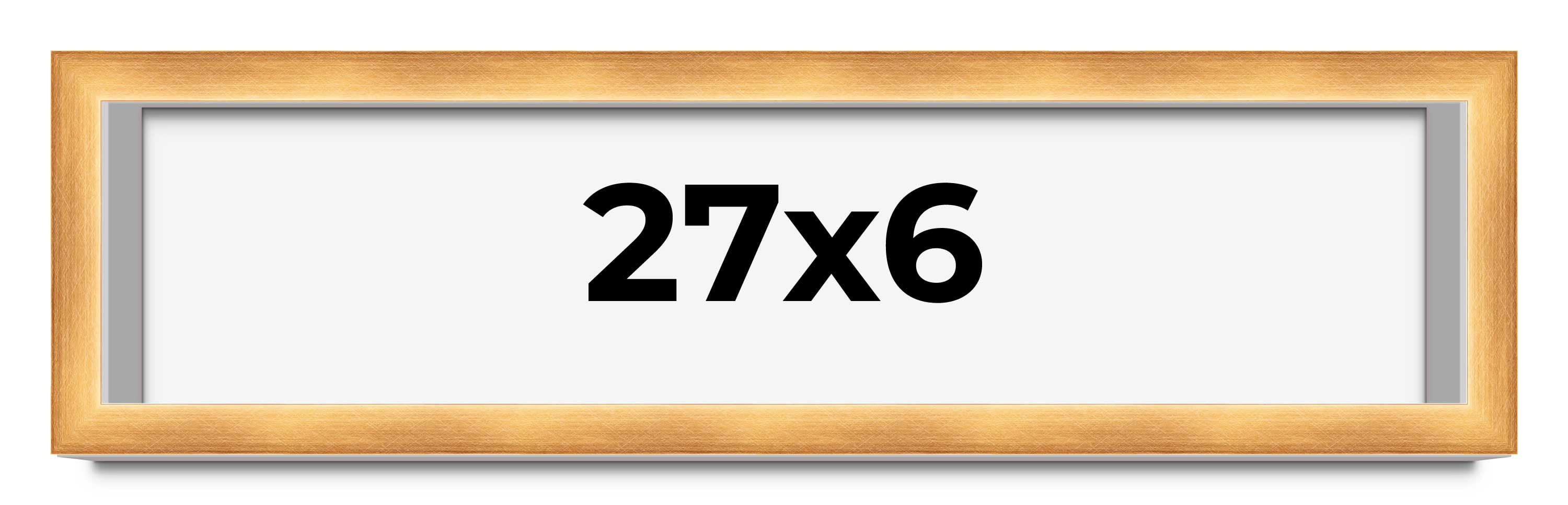 27x6 Shadow Box Bronze Cross-Brushed Display Frame | 1.625 Inches Deep ...
