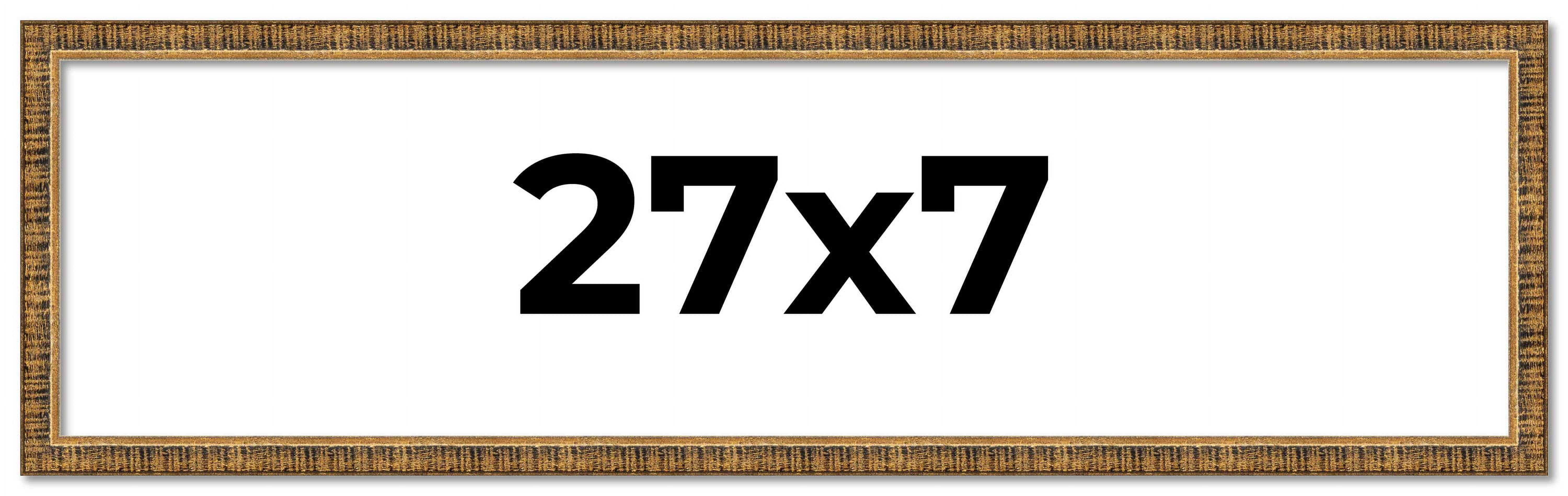 27x7 Frame Gold Solid Wood Picture Frame - Complete Modern Photo Frame ...