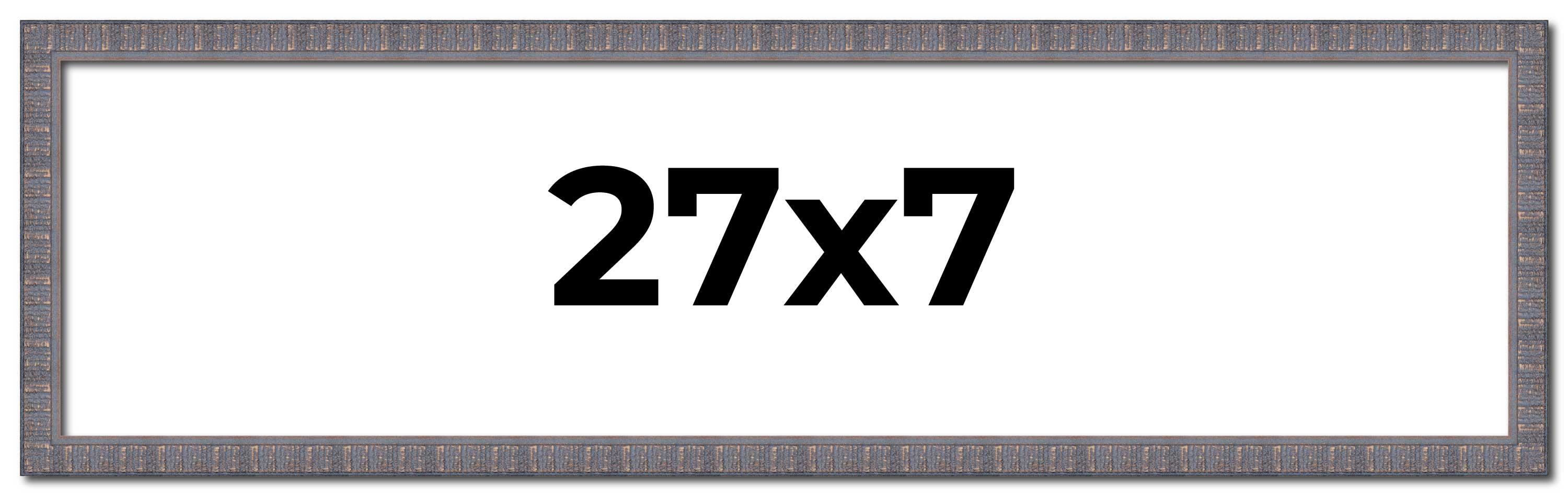 27x7 Frame Slate Blue Distressed Rustic Solid Wood Picture Frame | 0.75 ...