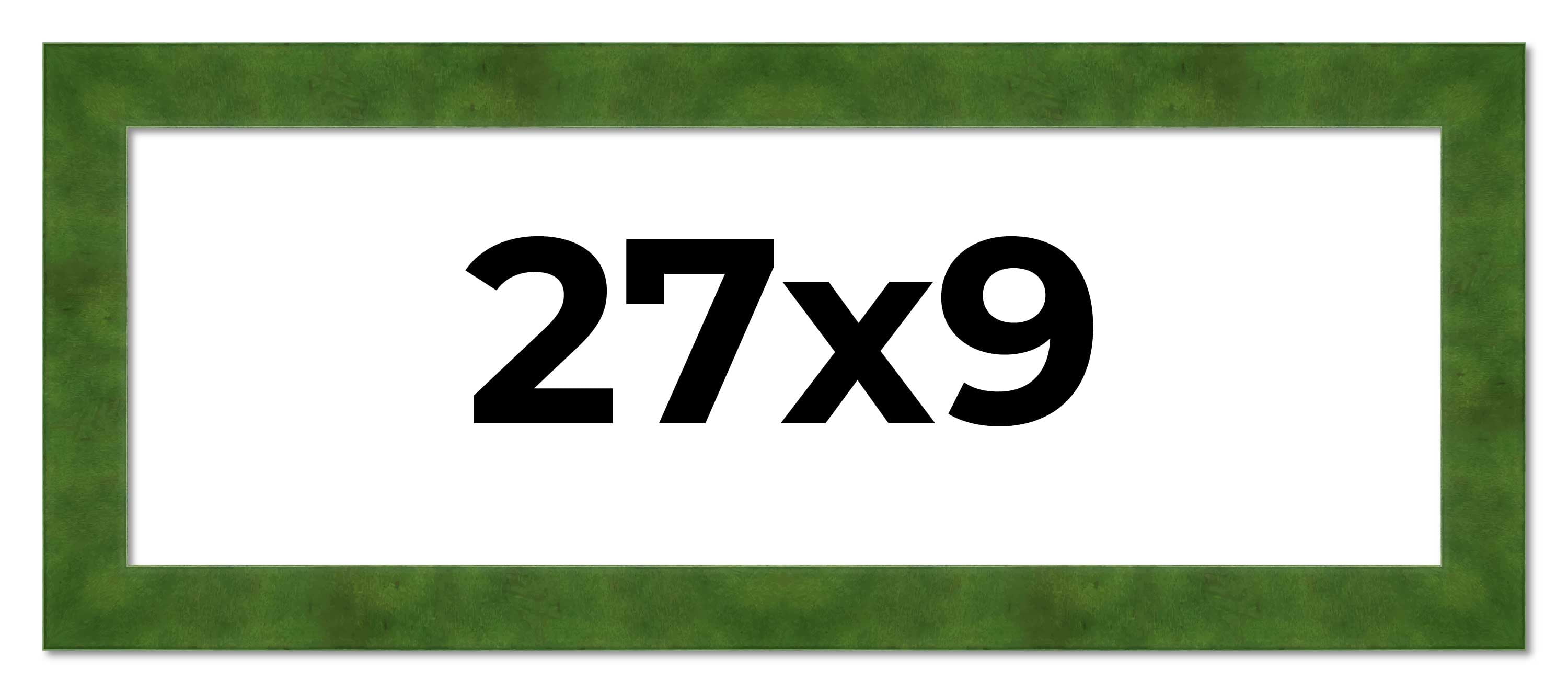 27x9 Frame Green Burl Solid Wood Picture Frame | 1.75 Inches Moulding ...