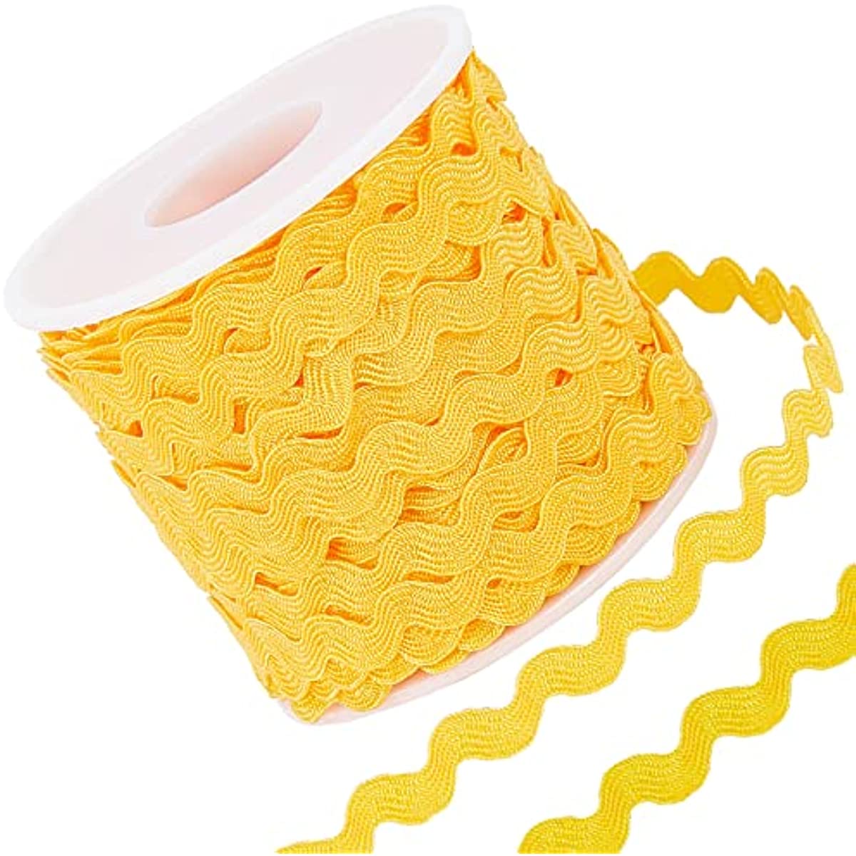 27yard Light Orange Polyester Rick Rack Wave Bending Fringe Trim ...