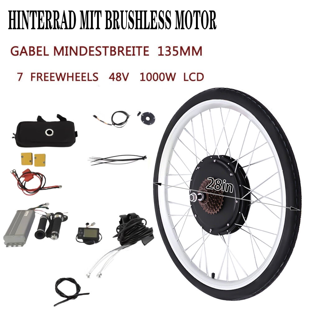28" 1000W 48V Electric E-bike Bike Motor Conversion Kit LCD For Rear Wheel USA - Walmart.com