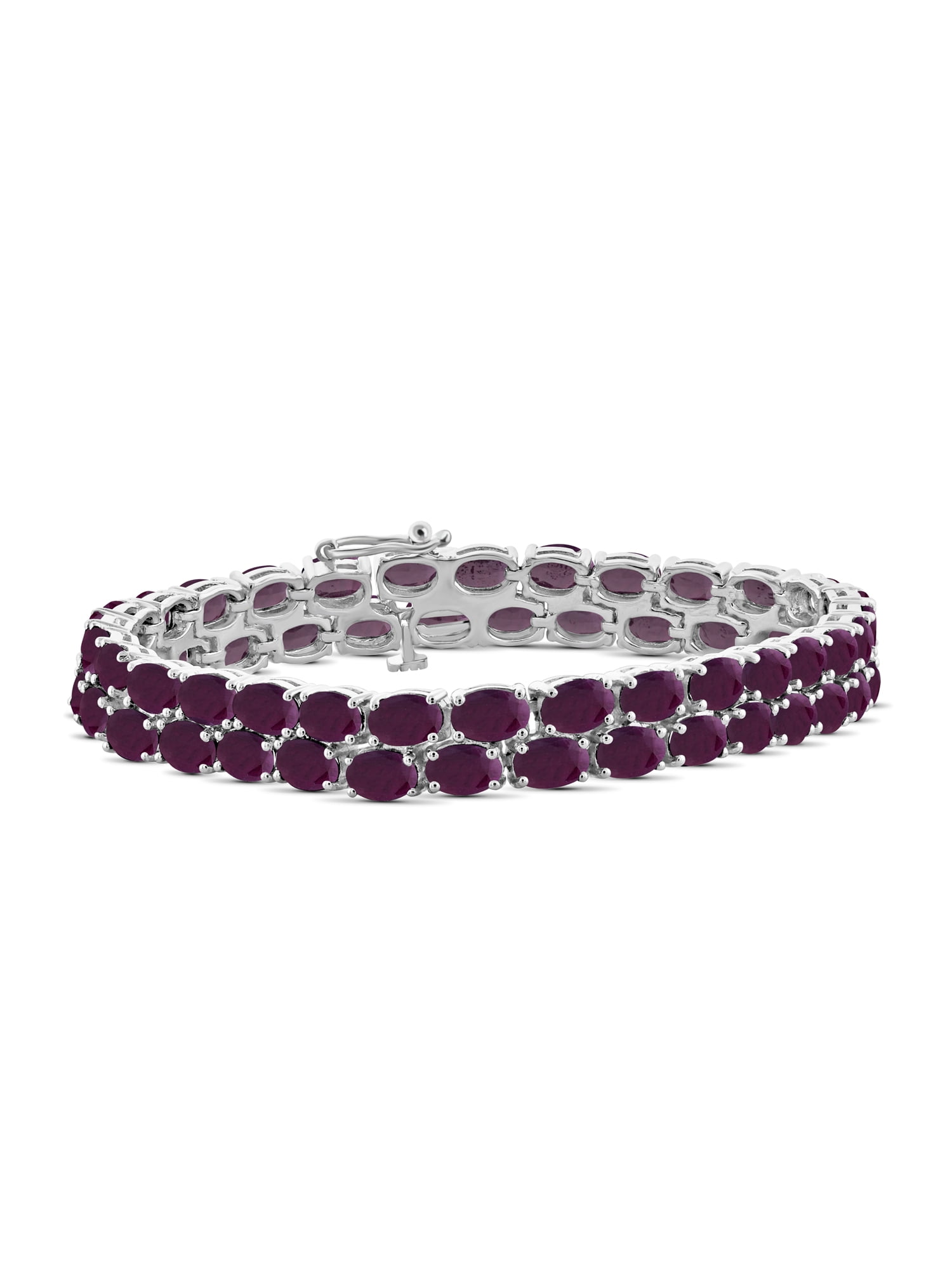 28 3/4 Carat T.G.W. Ruby Sterling Silver Bracelet - Walmart.com
