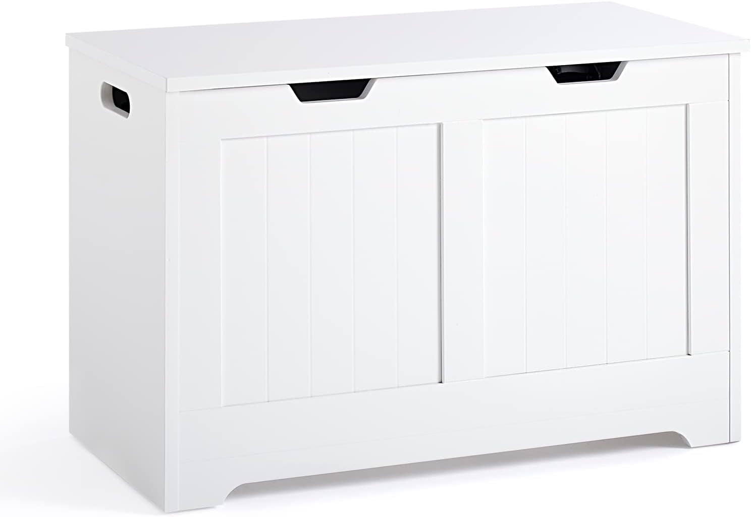 28.3" Storage Chest, Wooden Storage Trunk with Lid for Bathroom Living ...