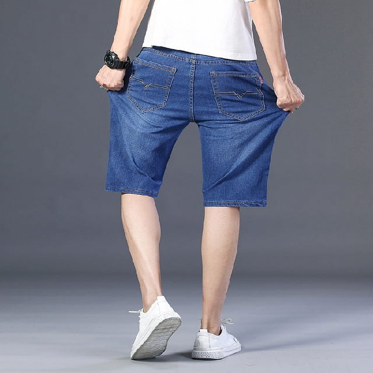 28-48 50 Denim Shorts Jeans Men‘s 150KG Loose Summer Thin Fatty Guy ...