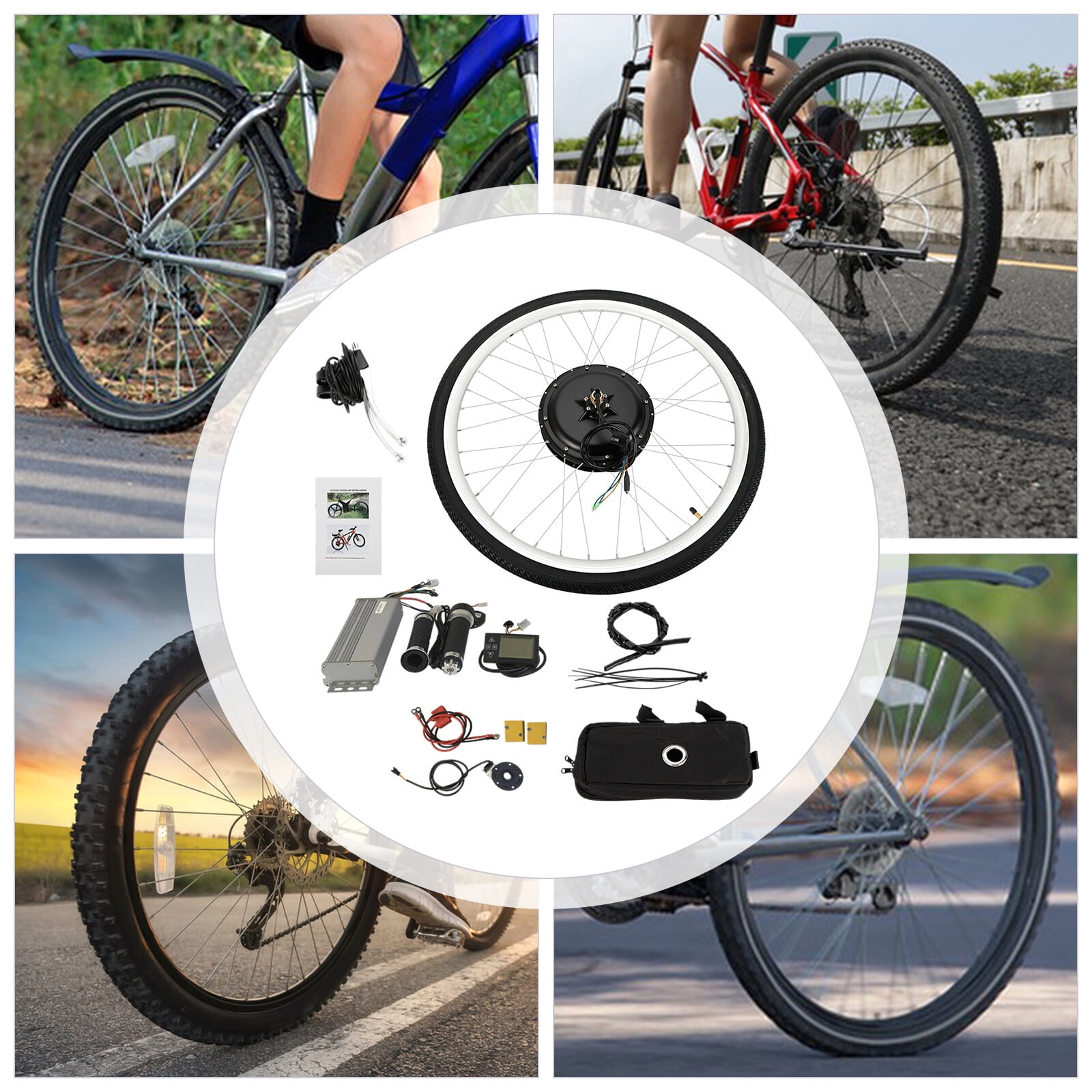 28" 48V 1000W E Bike Electric Bicycle Motor Conversion Kit W/LCD For ...