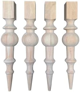 28.5" Unfinished Wood Table Legs (Set of 4), Maple Family Parawood ...