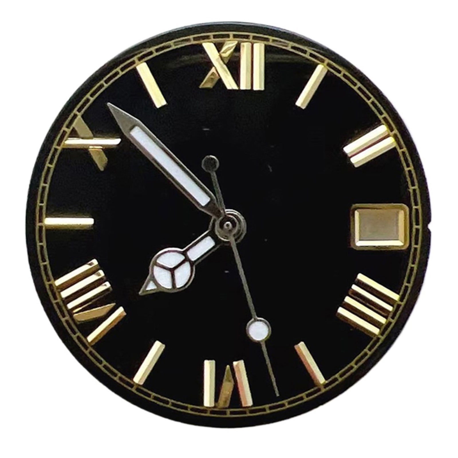 28.5mm Watch Dial + Watch Hands for NH35 NH36 Movement Roman Indexes Enamel Black/Pink/Yellow ...