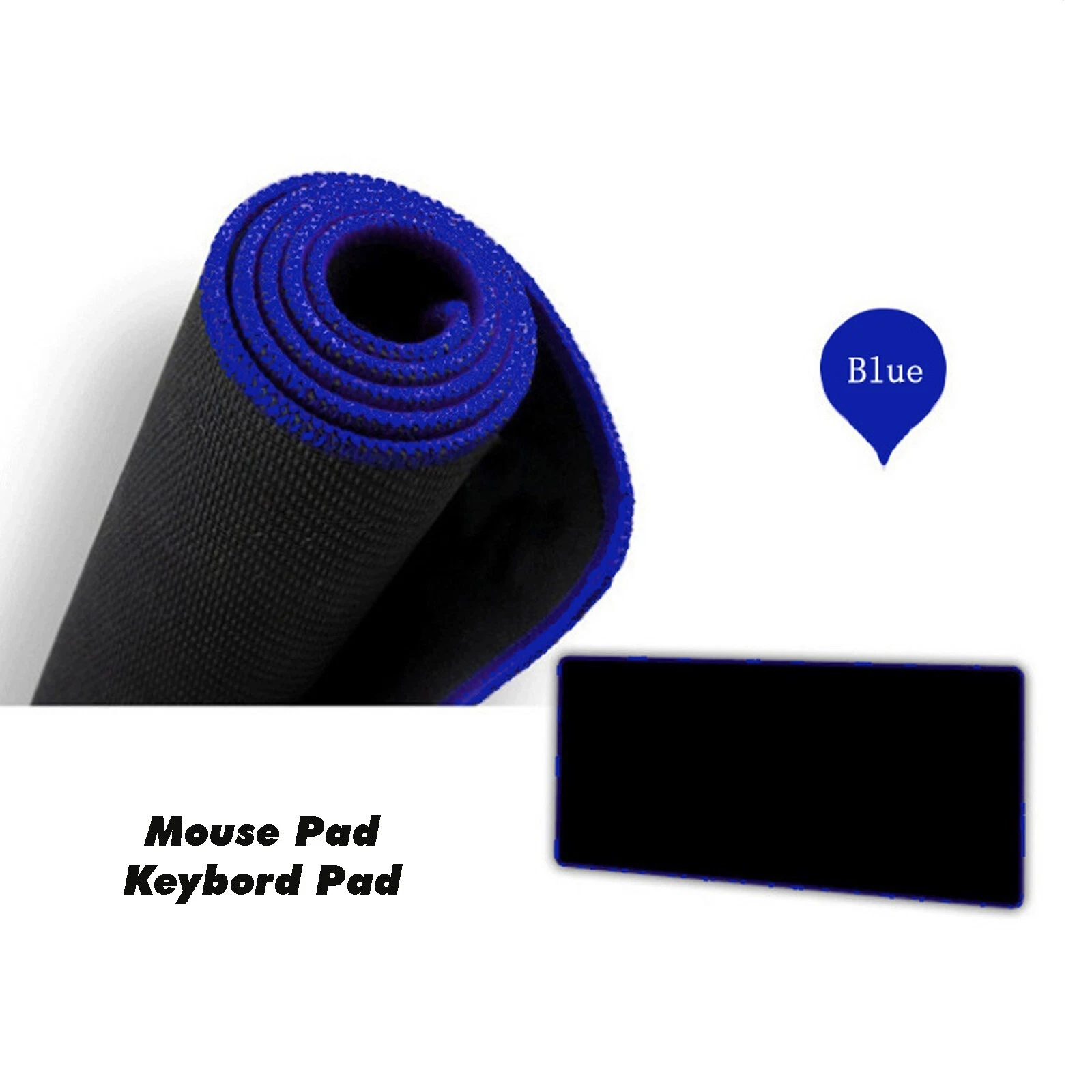 28.6*11.8" Pc Blue Laptop Computer Rubber Gaming Mouse Pad Mat Keyboard ...