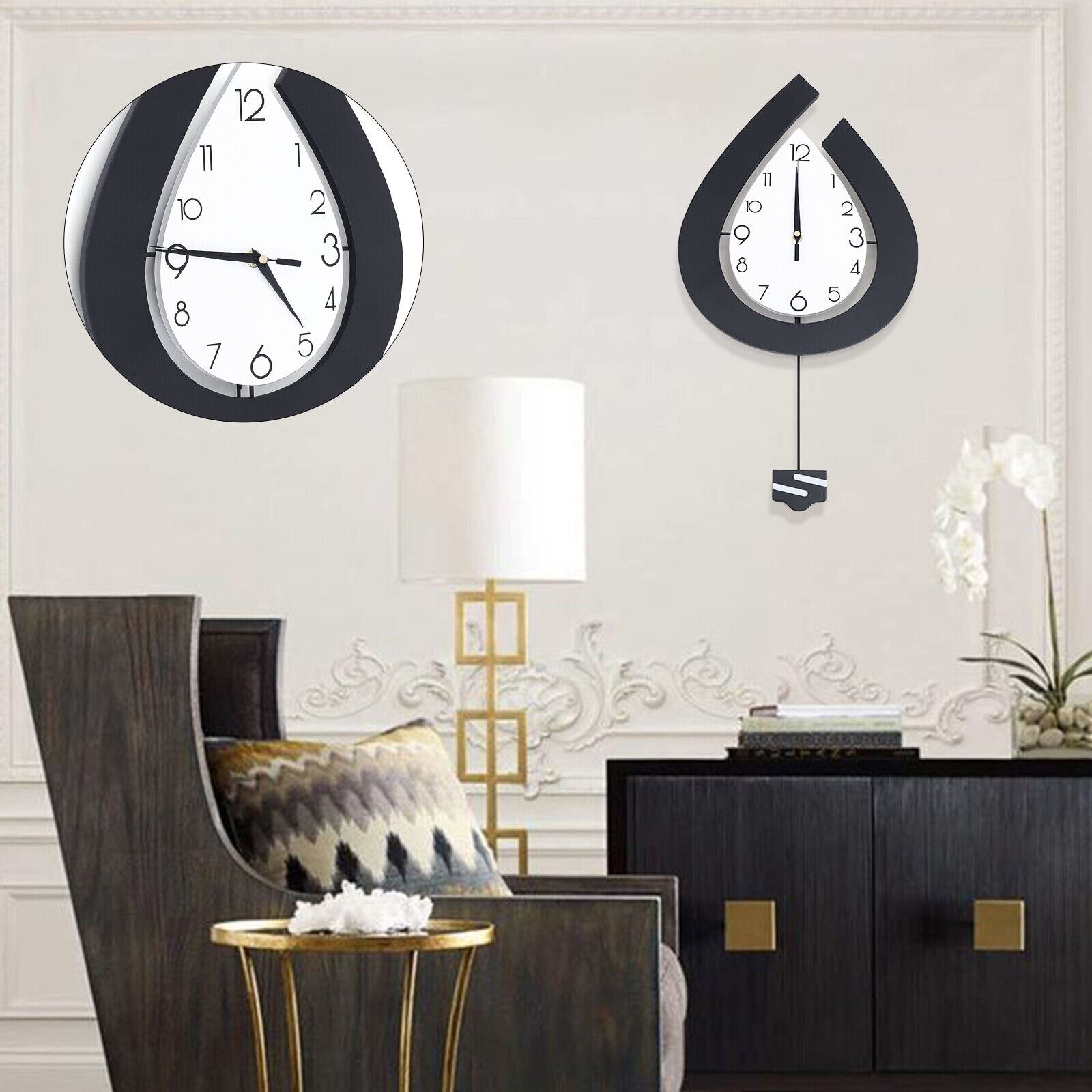 Rectangle Wall Clocks for Living Room Decor Pendulum Wall Clocks ...