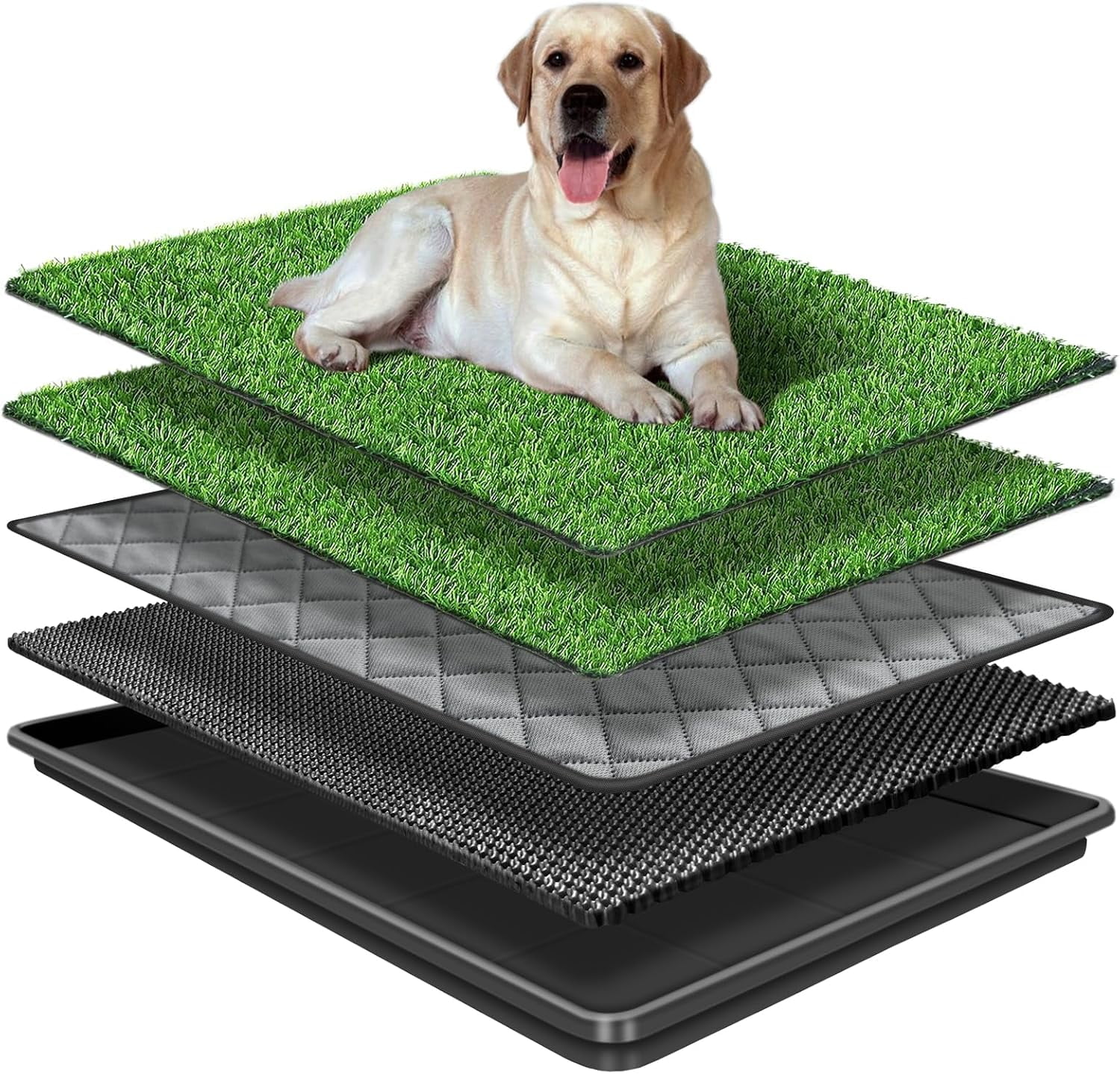 28.7 x 19.5 in Dog Grass Pad with Tray for Indoor/Outdoor Dog Potty ...