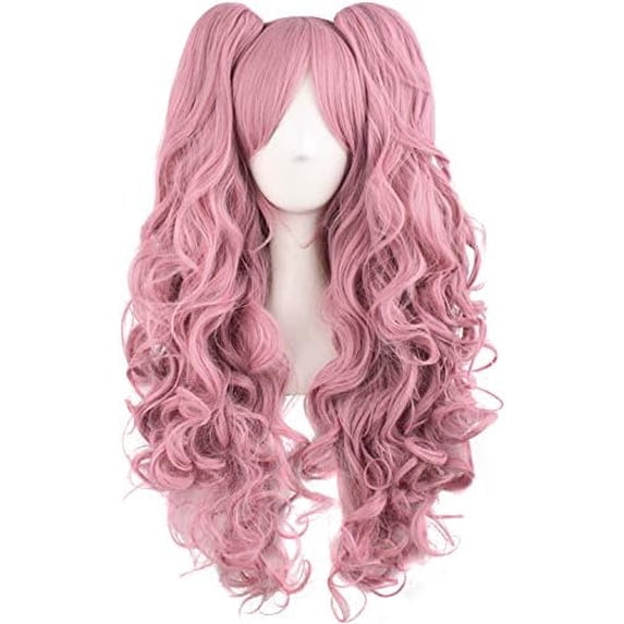 28"/70cm Lolita Long Curly Clip Ponytails Wig (Rouge ) - Walmart.com