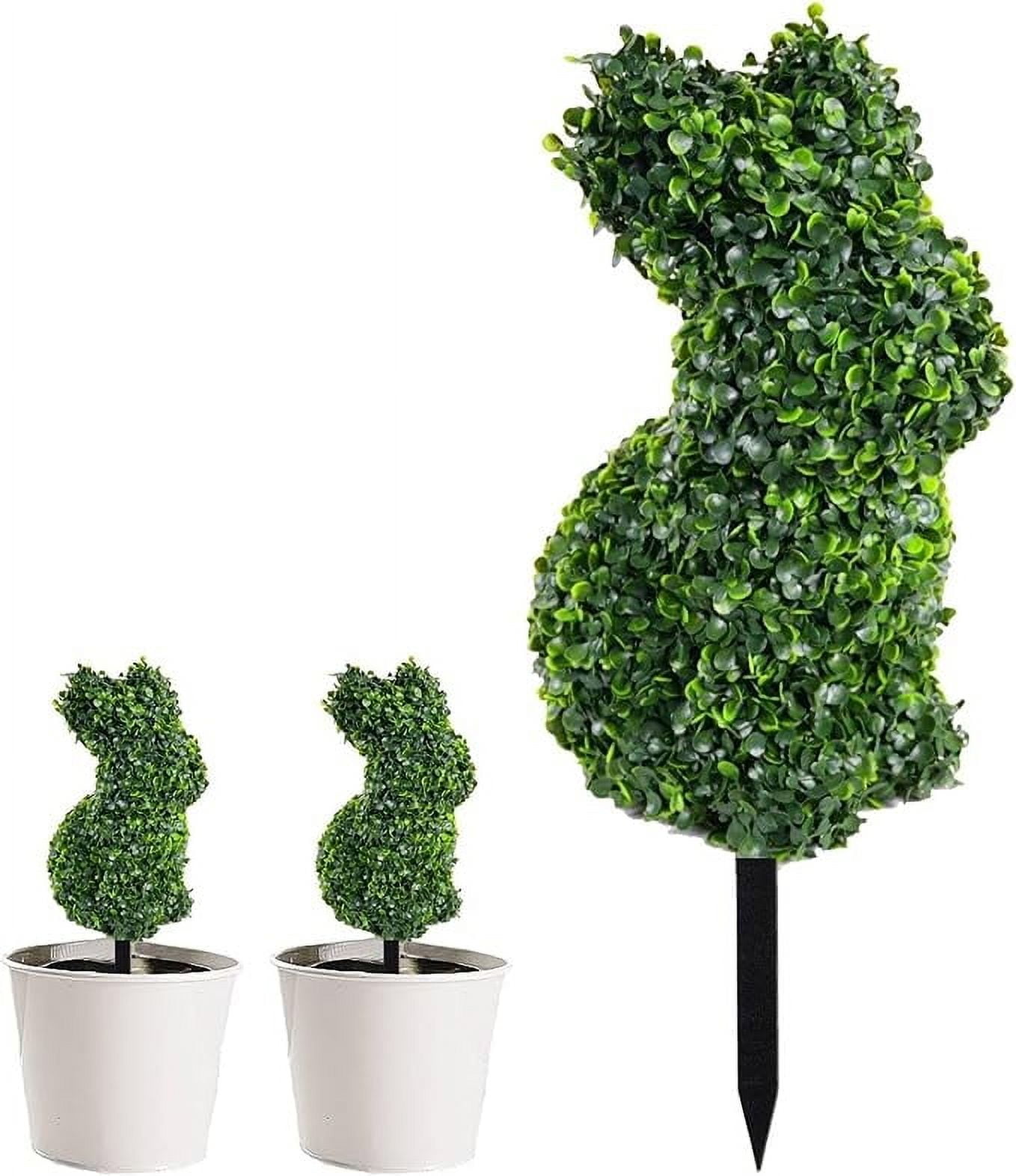 28.74'' Artificial Bunny Shaped Topiary Trees with Ground Spike ...
