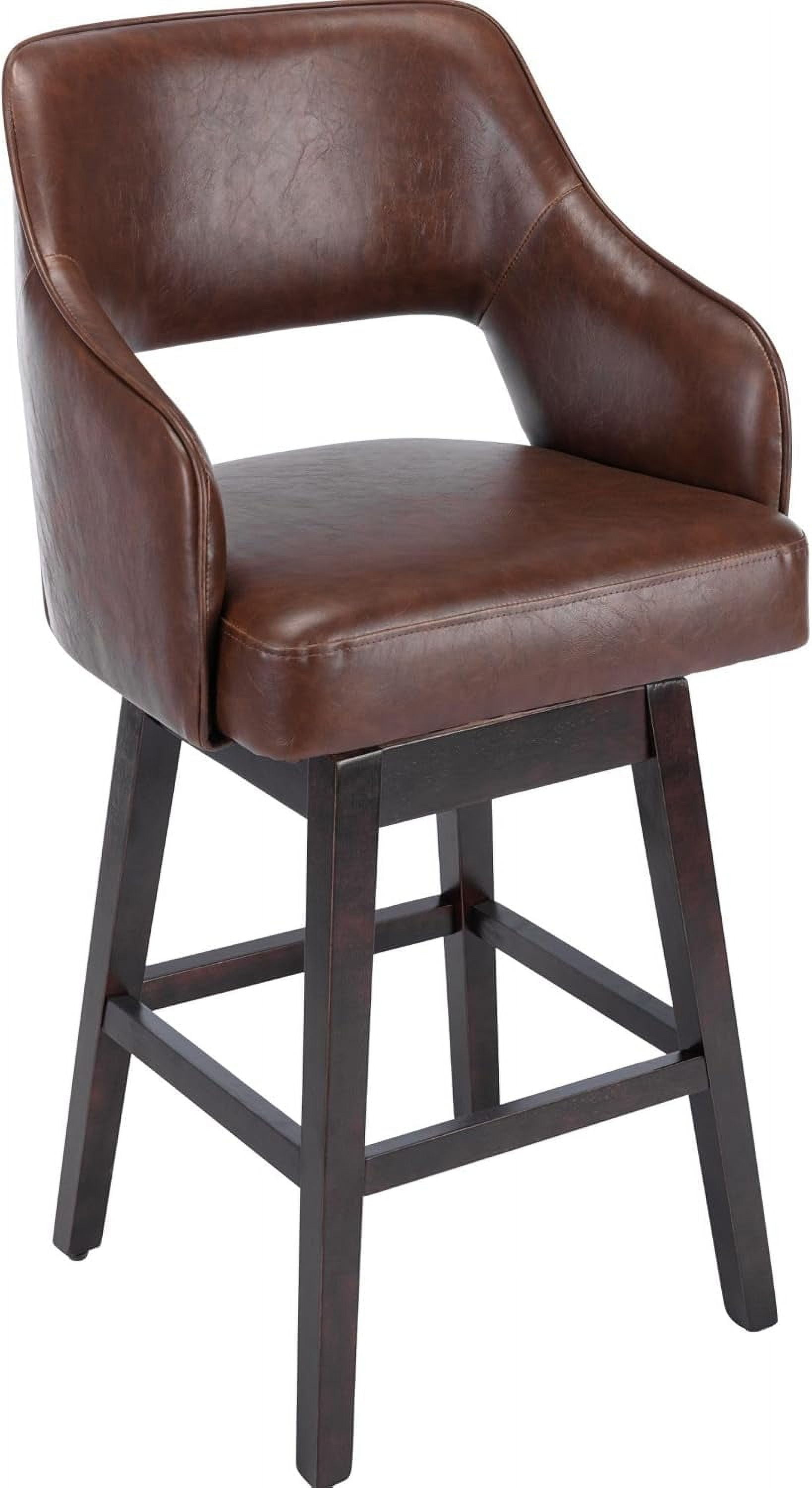28" Bar Stool with Back for Kitchen Island Swivel Counter Stools ...