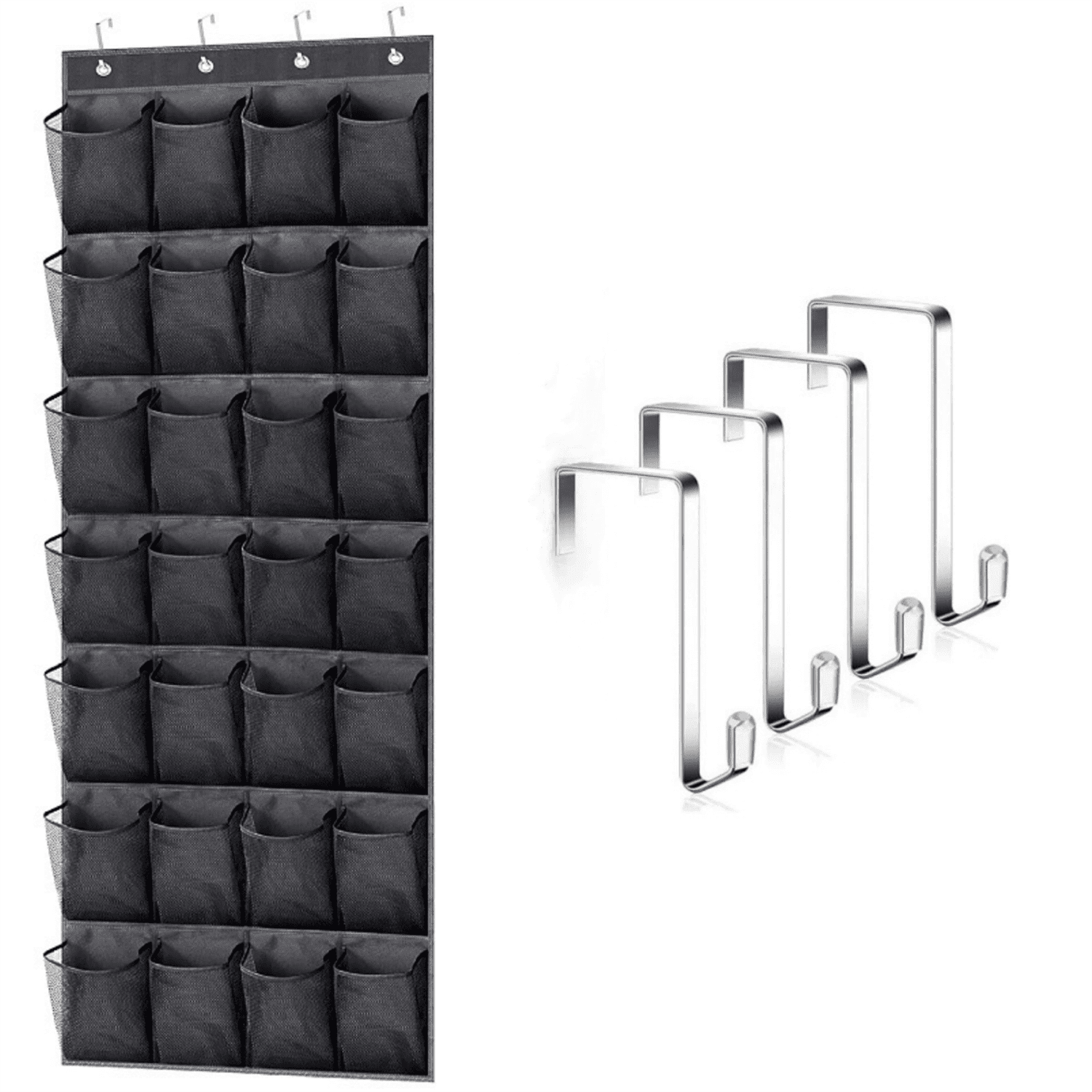 28 Breathable Mesh Pockets Large Hanging Shoe Organizer Over The Door ...