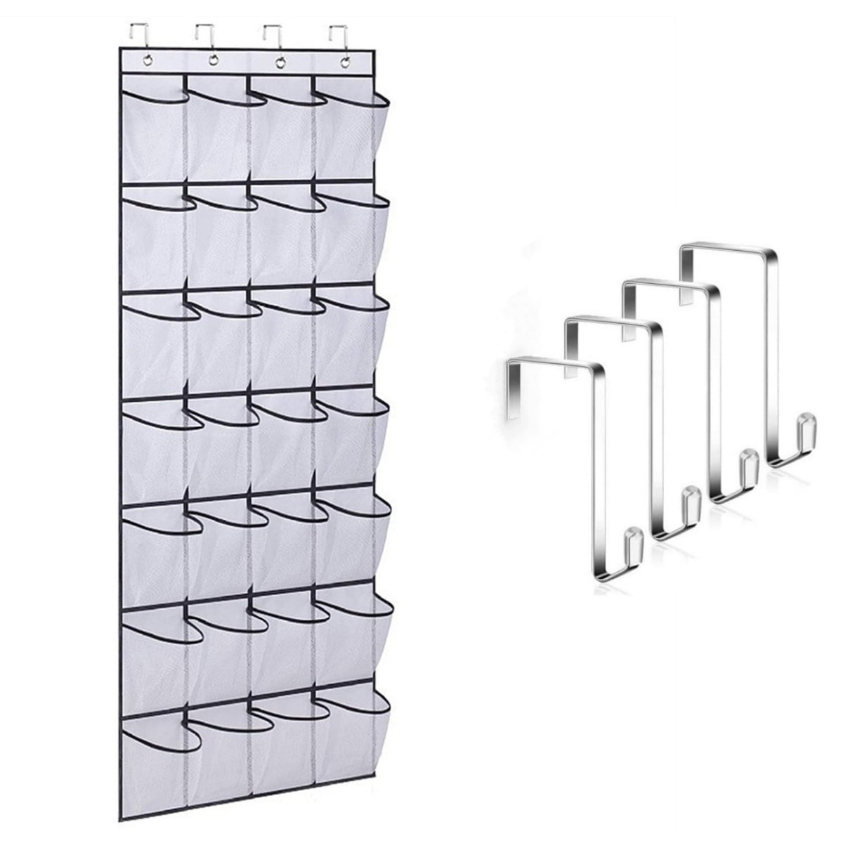 28 Breathable Mesh Pockets Large Hanging Shoe Organizer Over The Door ...