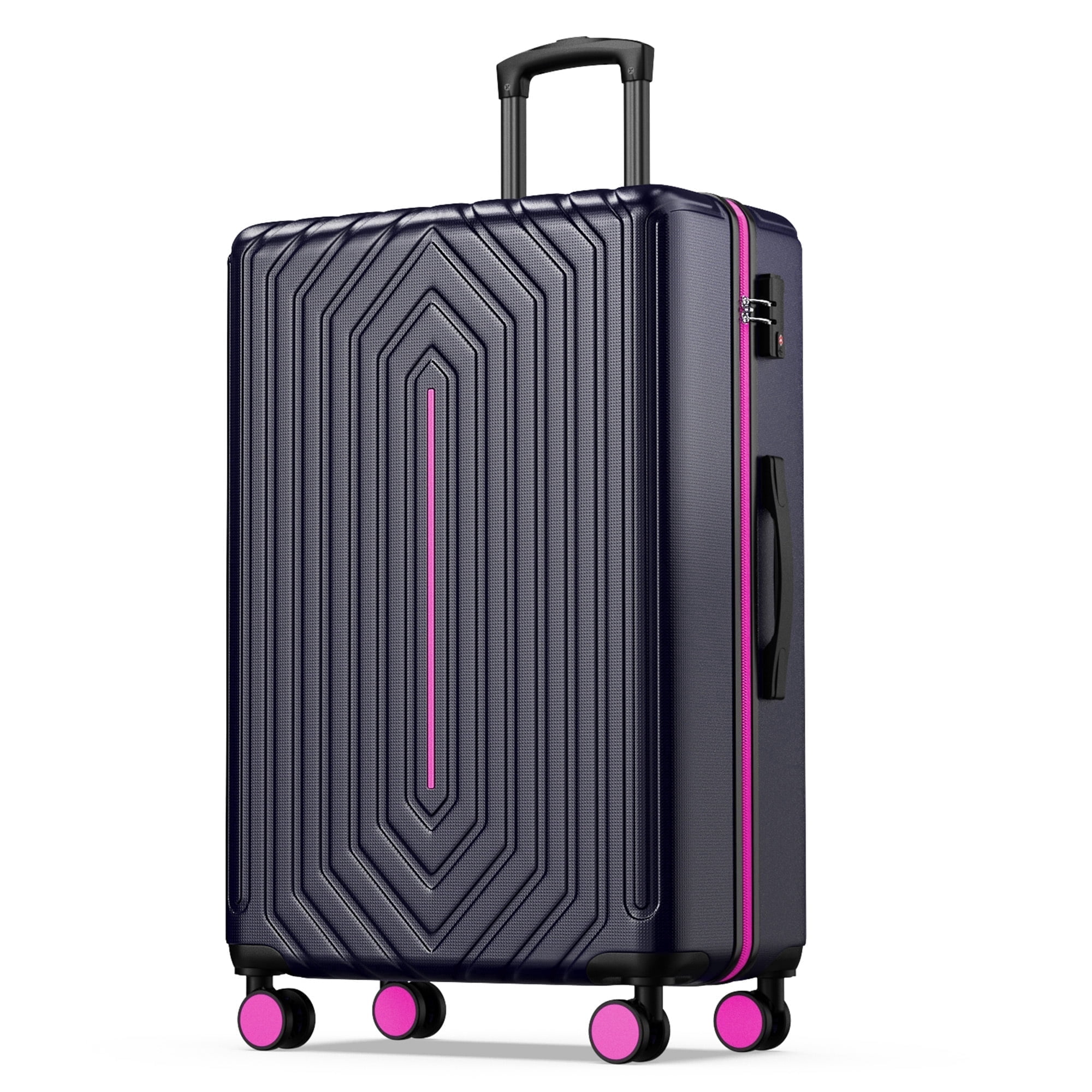 28" Checked Luggage ABS Hardshell Suitcase with TSA Lock Durable ...