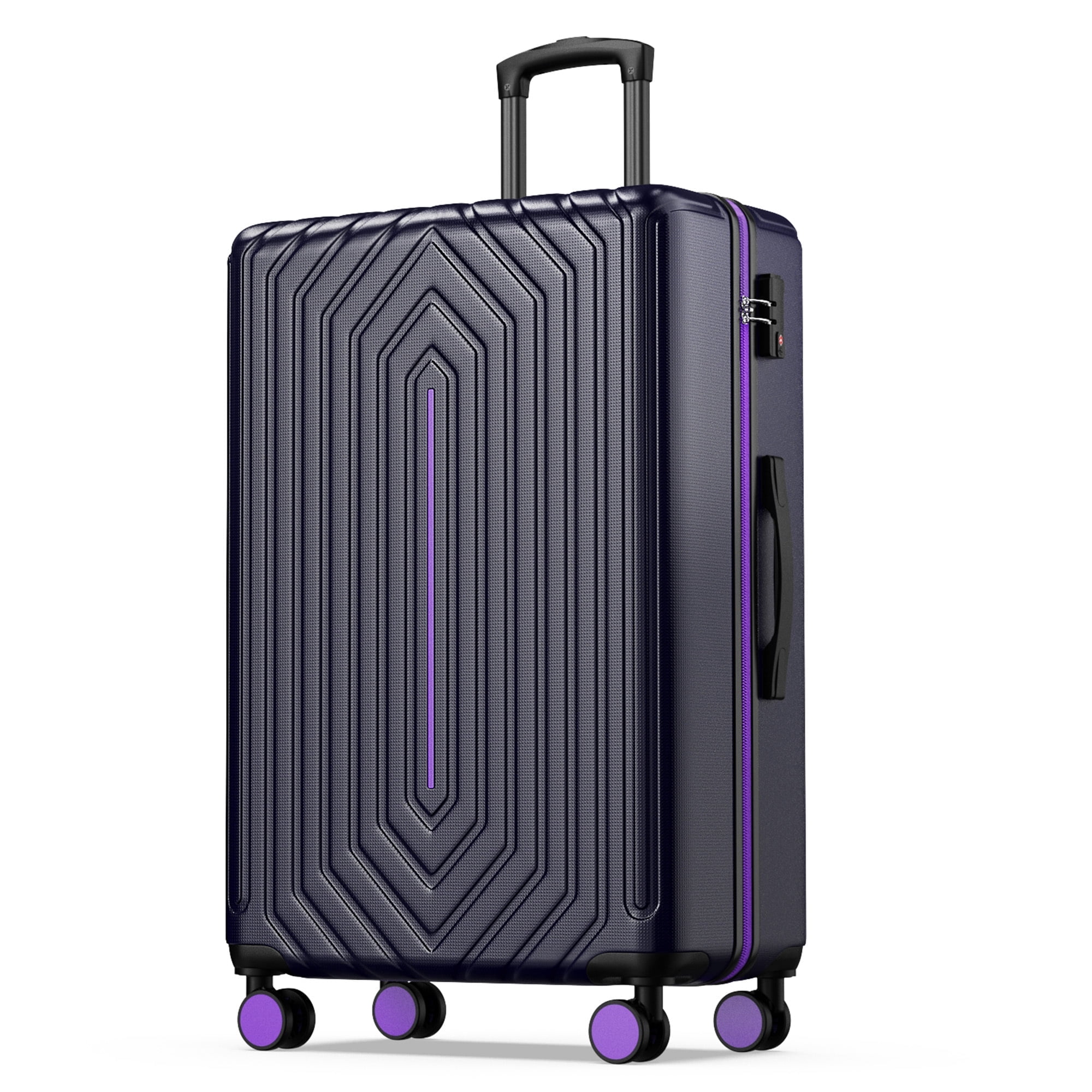 "28"" Durable Hard Shell Checked Luggage Set, Lightweight, Large, ABS ...