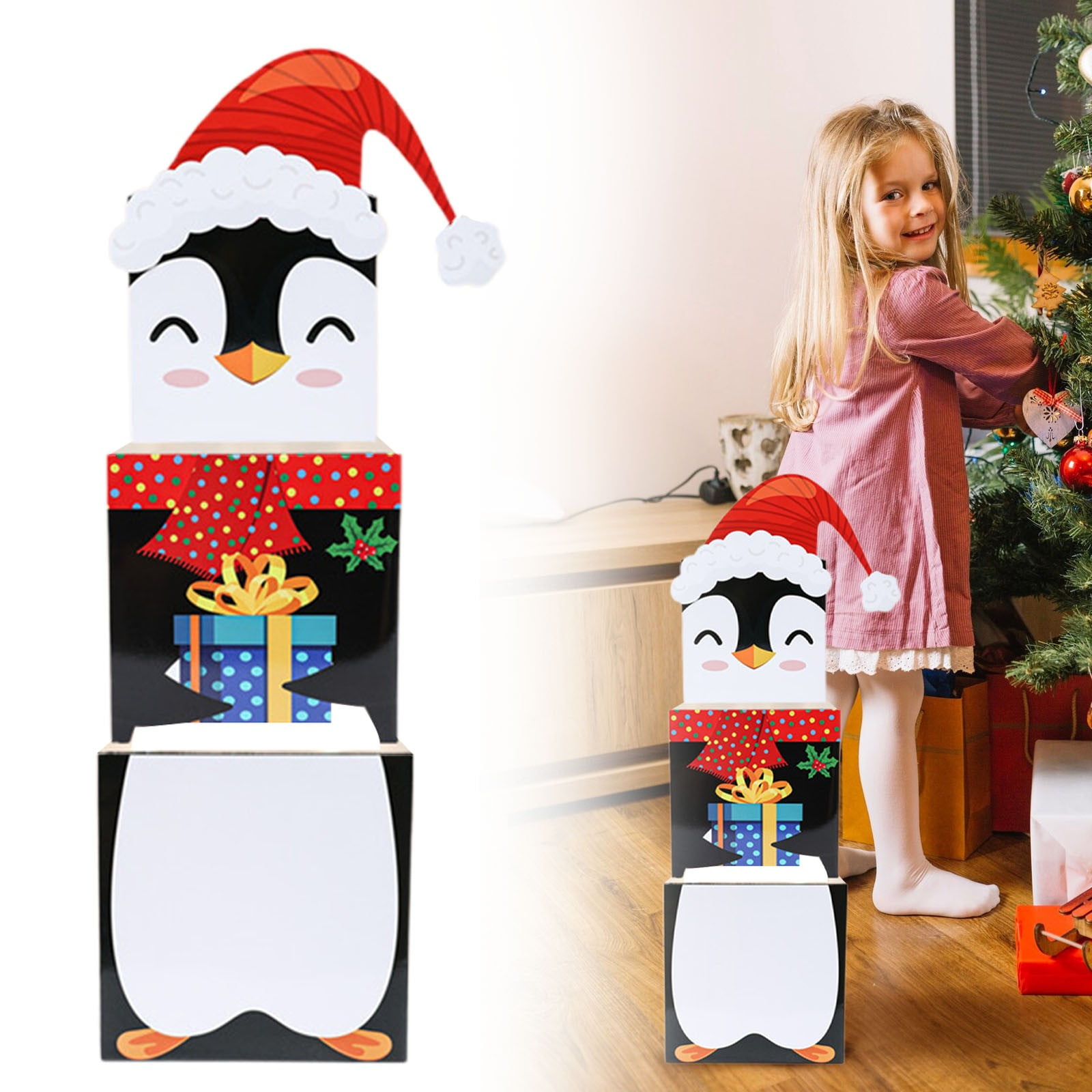 28" Christmas Box Decoration Christmas Stackable Small Christmas ...