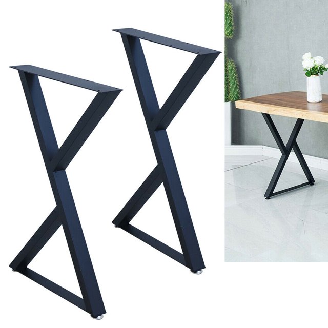 28" Coffee Table Legs Metal Desk Leg Set 2 Heavy Duty Furniture ...