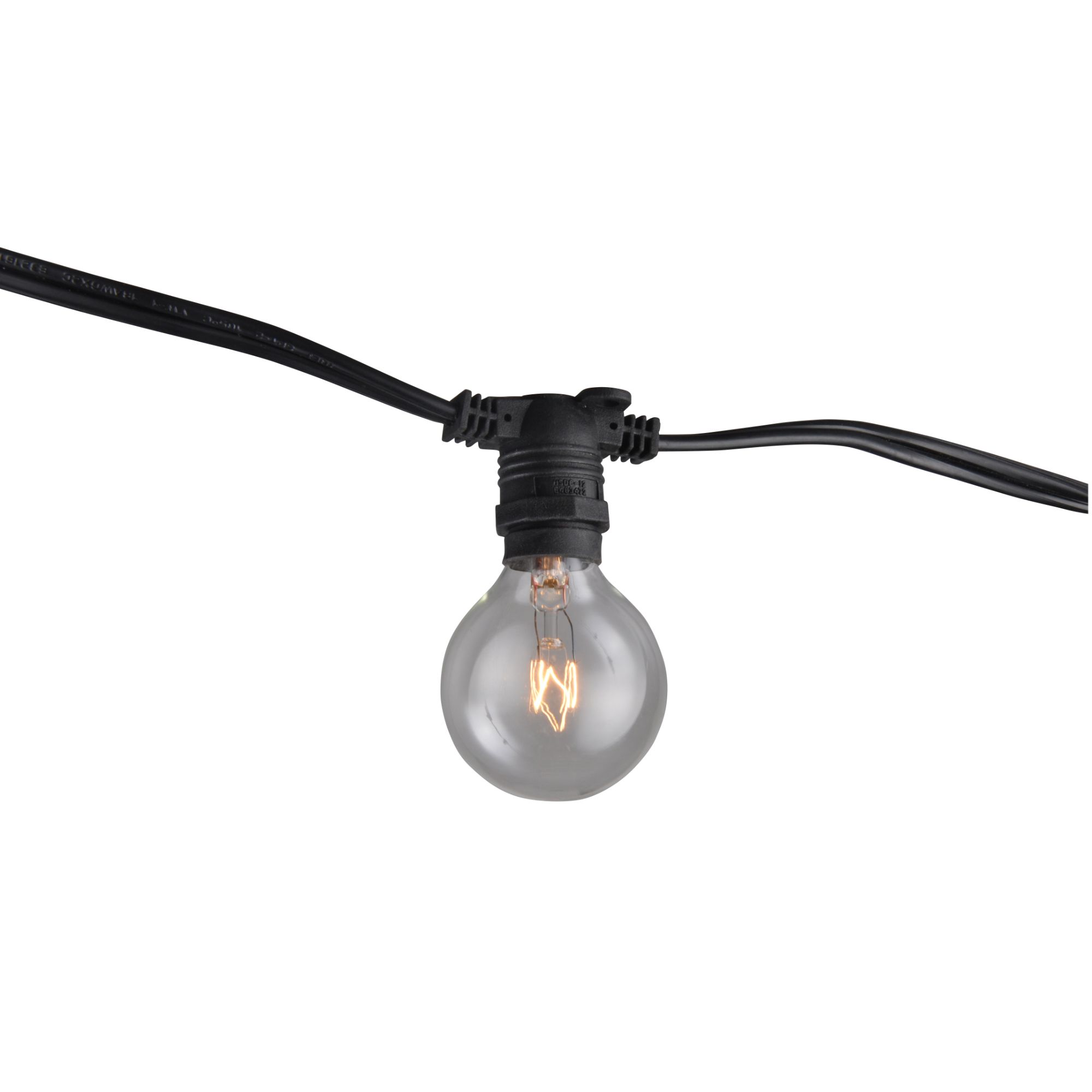 28-Count Clear Edison Bulb Light Set, 29ft Black Wire - Walmart.com