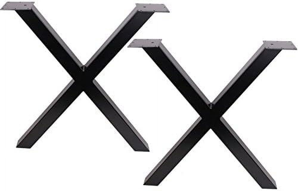 28" Dining Table Legs, X-Shaped Steel Table Legs, Office Table Legs ...