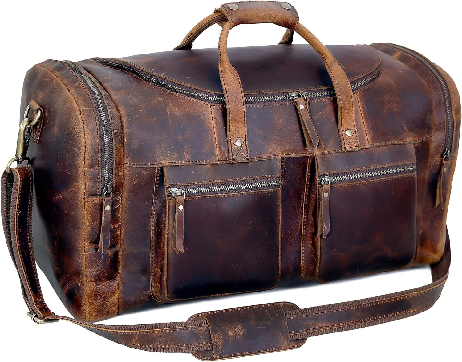 28" Duffel Classic Style with Modern Outlook Retro Thick Full Grain ...