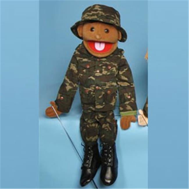 Sunny Toys GS4635 28 In. Ethnic Boy In Army Uniform, Full Body Puppet ...