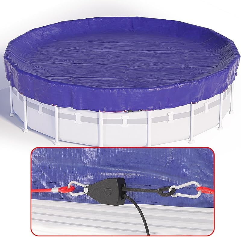 Round Pool Cover, [ 2025 Upgraded ] Above Ground Pool Cover, Heavy Duty ...