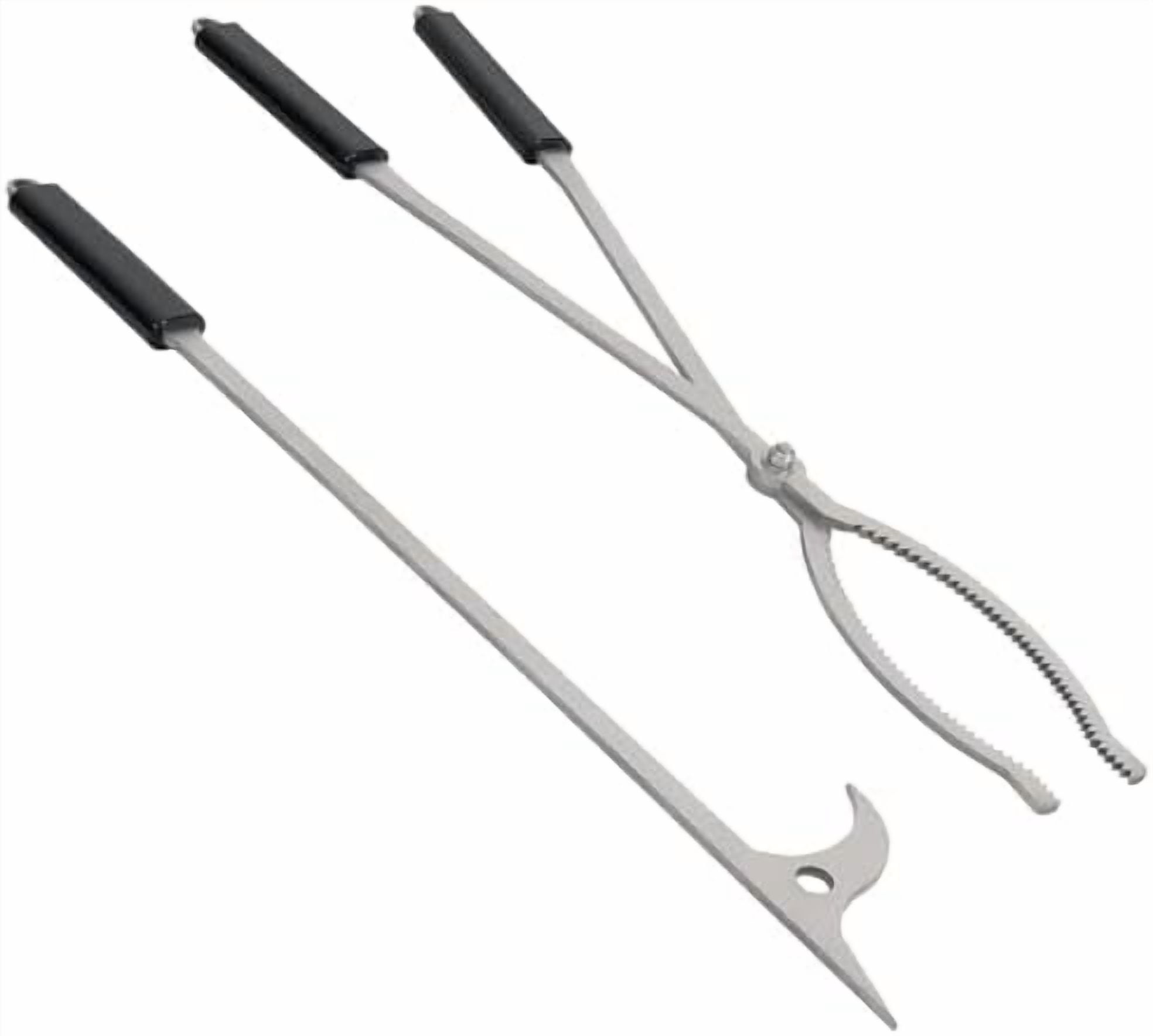 28" Firewood Tongs Set, Stainless Steel Fire Poker and Fireplace Tongs ...