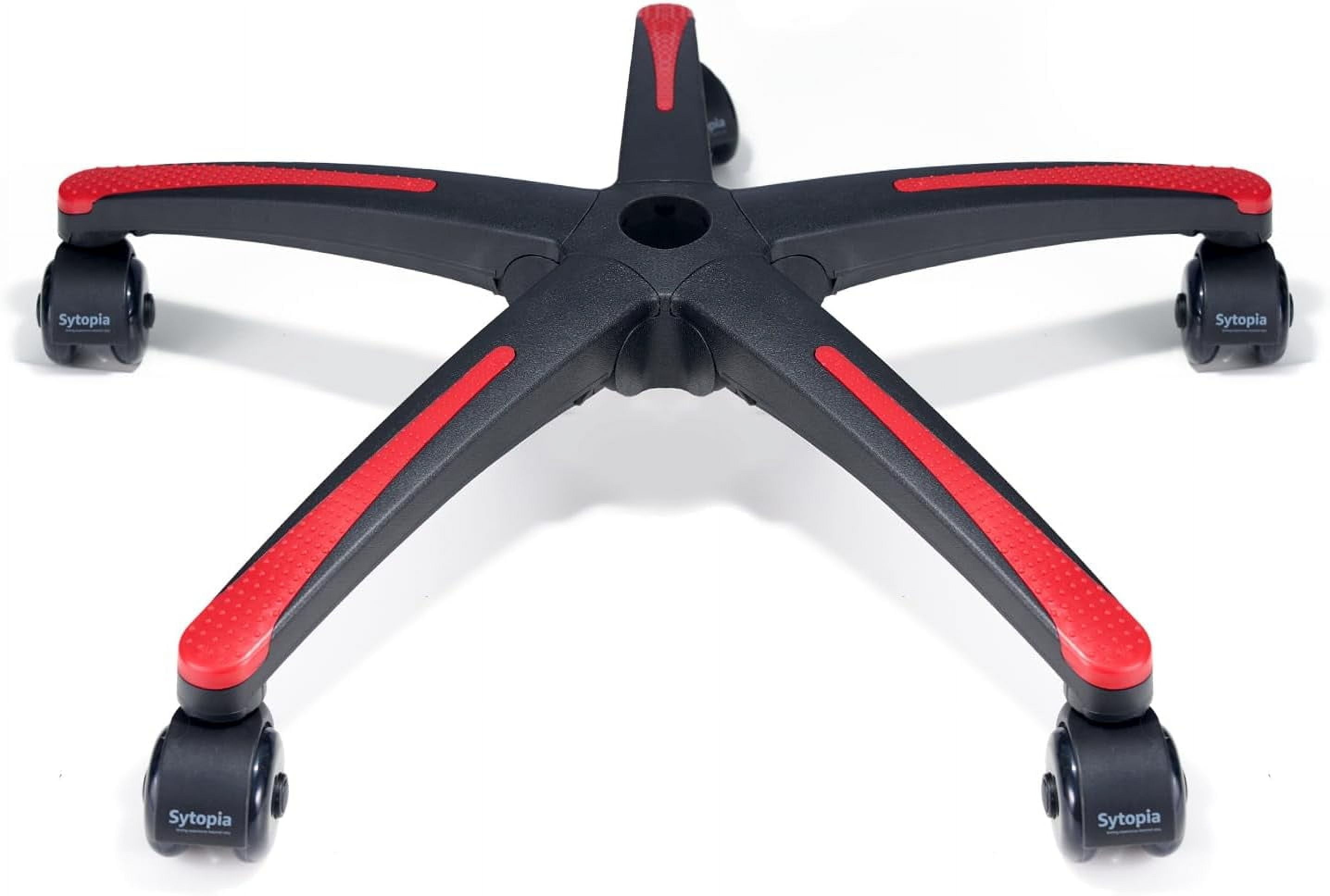 28" Gaming Office Chair Base Replacement with 2.5" Rubber Wheels, Set ...