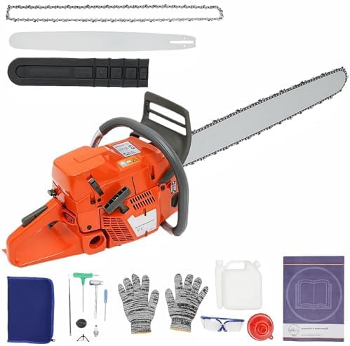 28 In Gas Chainsaws 71CC Gas Power Chainsaw 2-Stroke Handheld Chain Saw ...