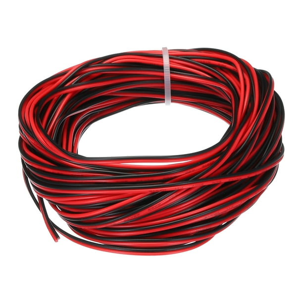 28 Gauge 2 Conductor Parallel PVC Wire, 50Ft/15M Long 1.2mm Dia 300V ...