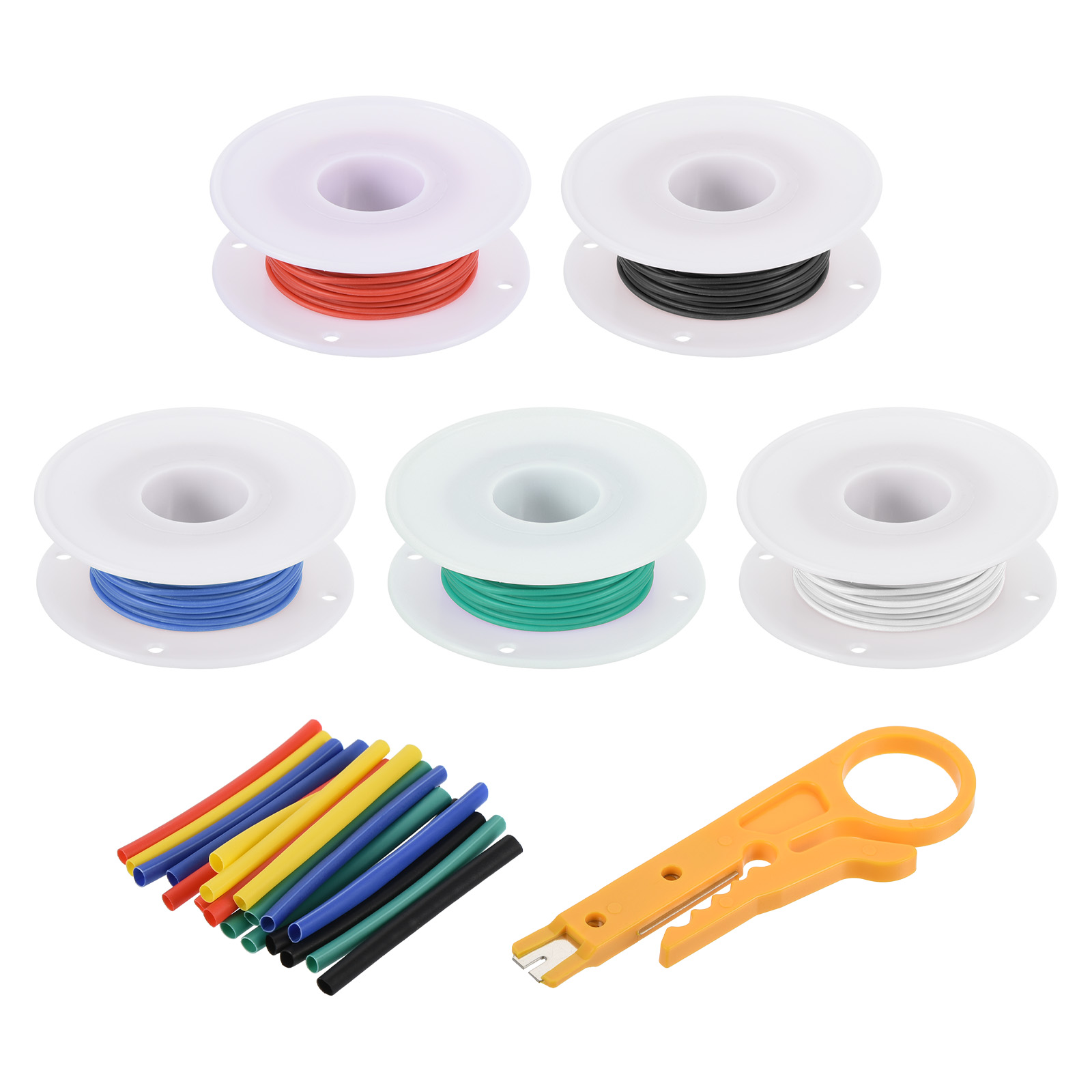 28 Gauge Silicone Wire Kit 28AWG Stranded Tinned Copper Hookup Spool 24 ...