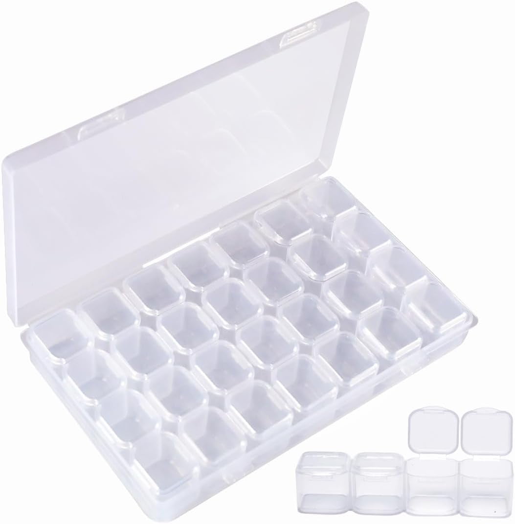 28 Girds Diamond Painting Storage Containers with Lids, Removable ...