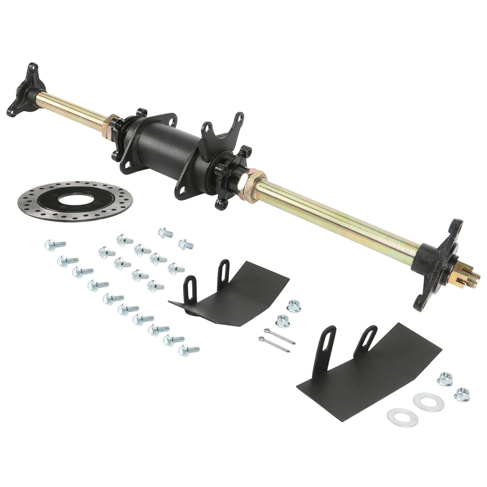 28" Go Cart Rear Axle Kit Rear Axle Complete Assembly Kit 3 Stud Wheel ...