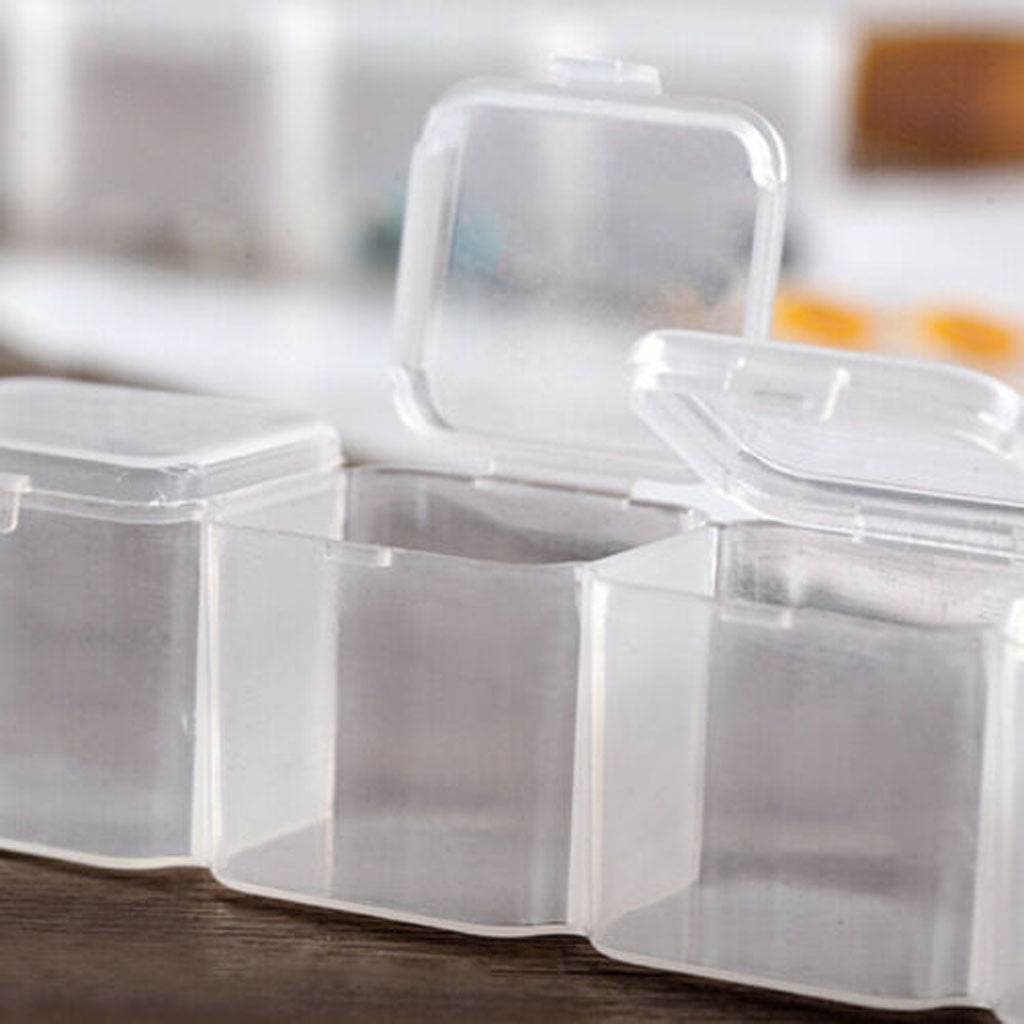 28-Grid Transparent Plastic Jewelry Organizer - Adjustable Compartment ...